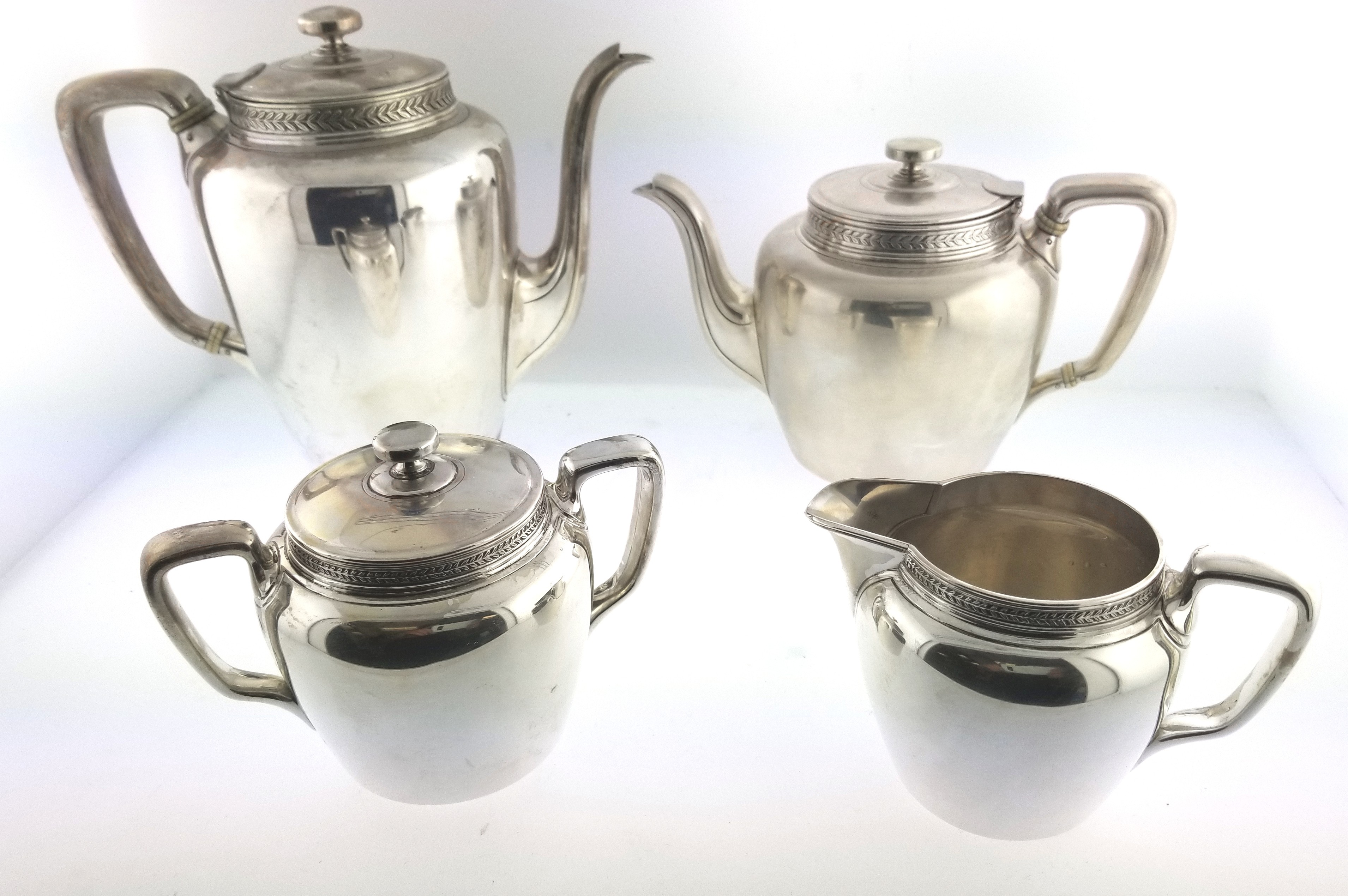 Antique Art Deco 1911 Tiffany & Co Sterling Silver Vine Coffee Tea Pot ...