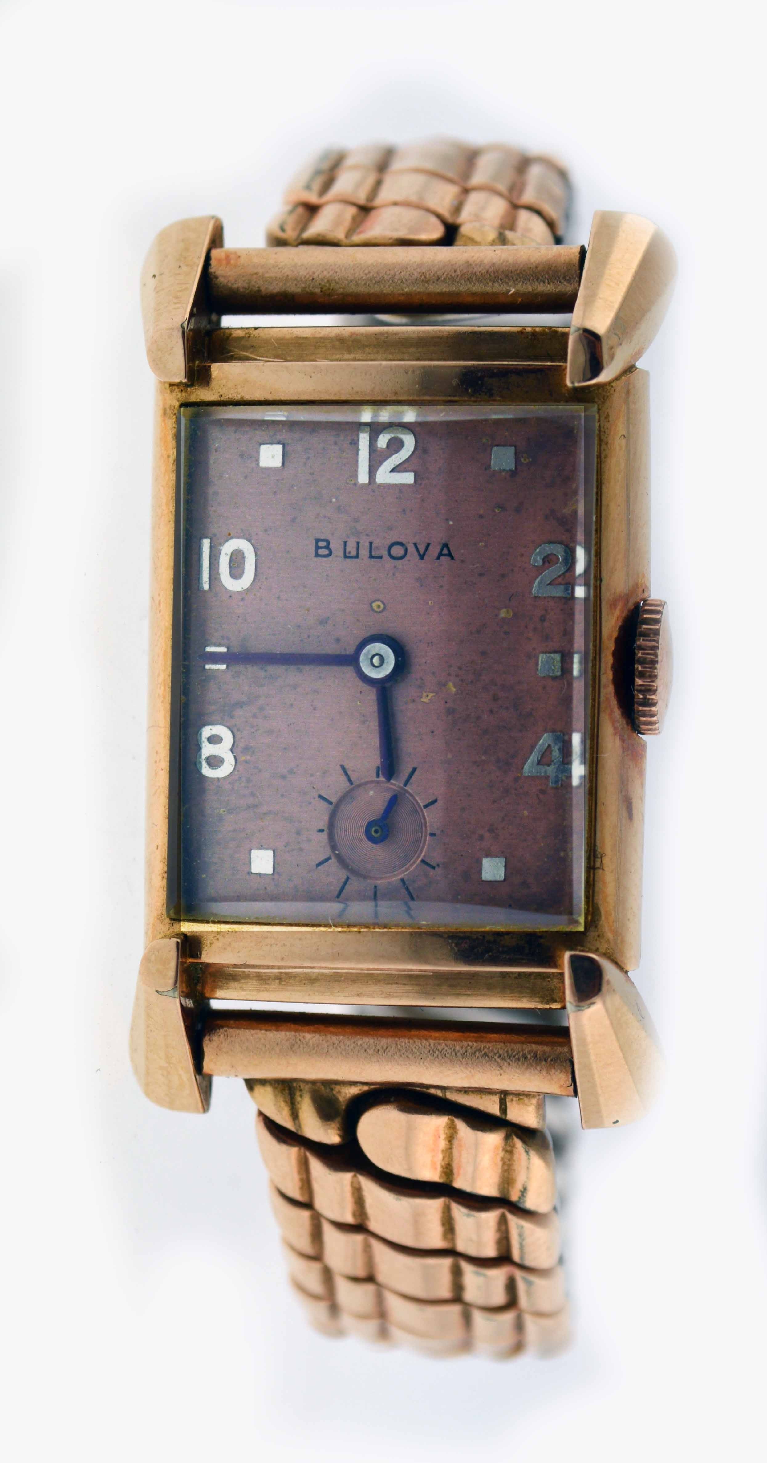 Vintage Bulova 7AK 21mm 14k Rose Gold Filled Fancy Lug 21 Jewel ...