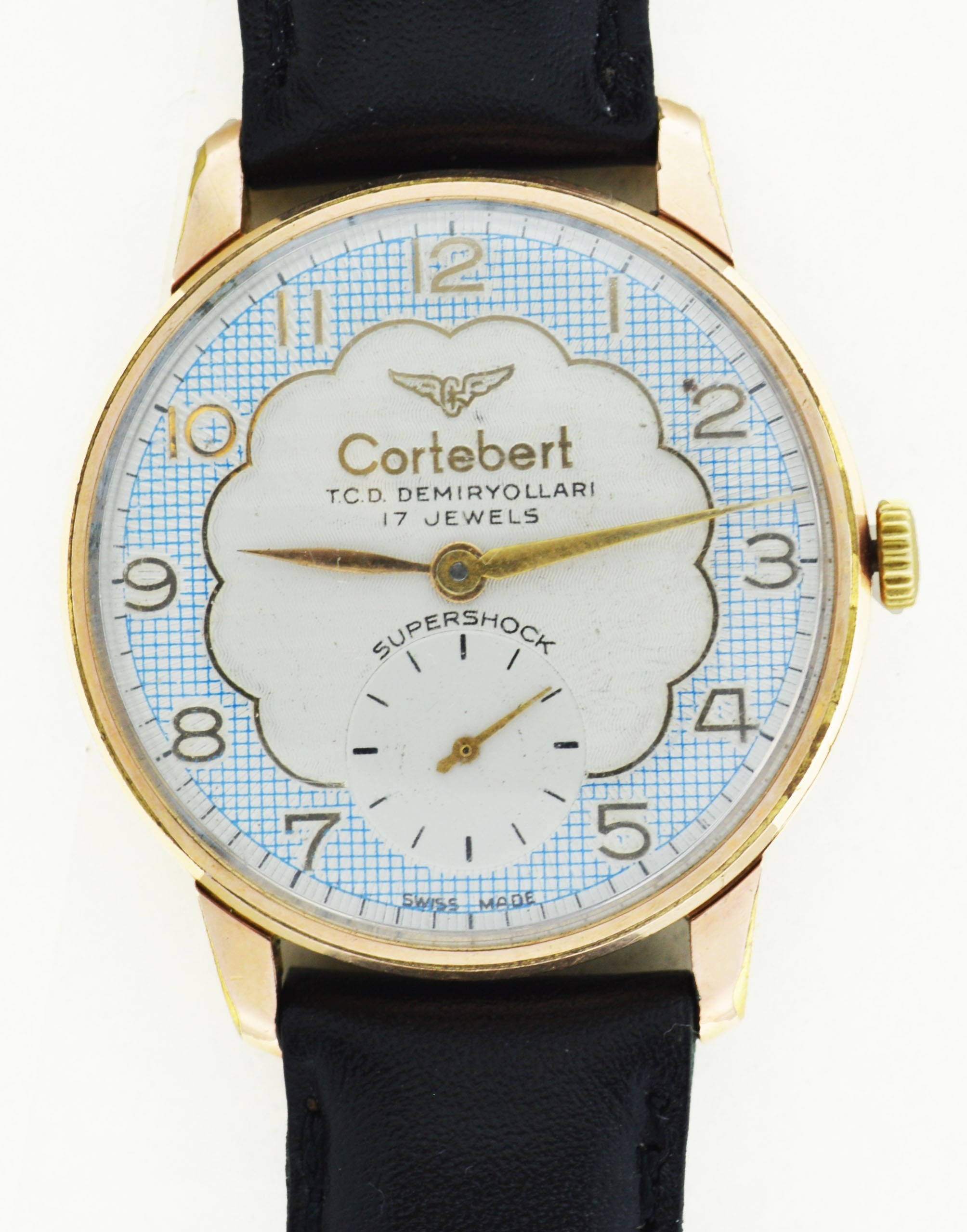 Cortebert TCD Demiryollari Cal AS 1130 35mm Rose Gold Filled Mechanical ...