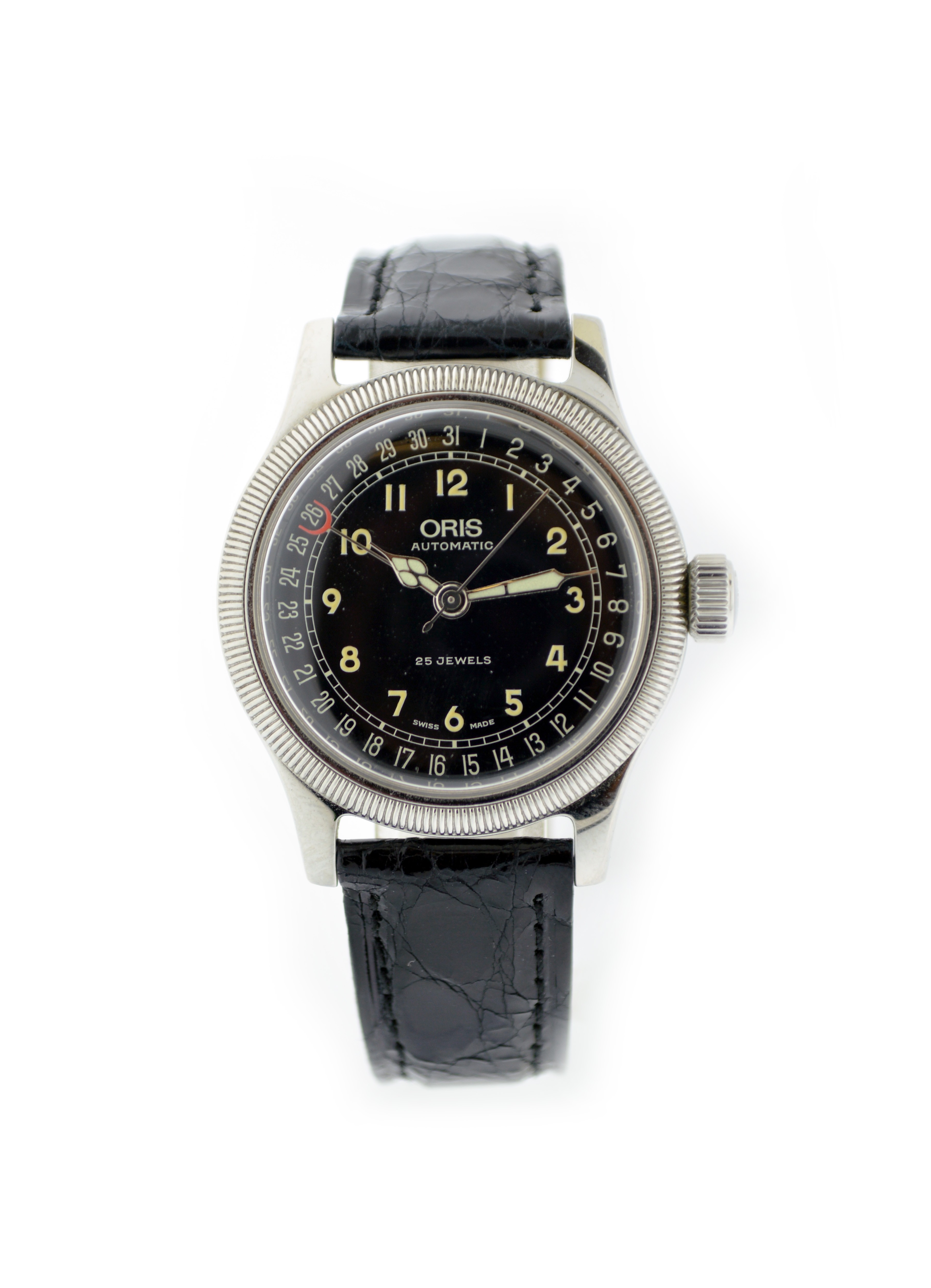 Vintage ORIS Big Crown Pointer Date 36mm Stainless Steel Black Dial ...