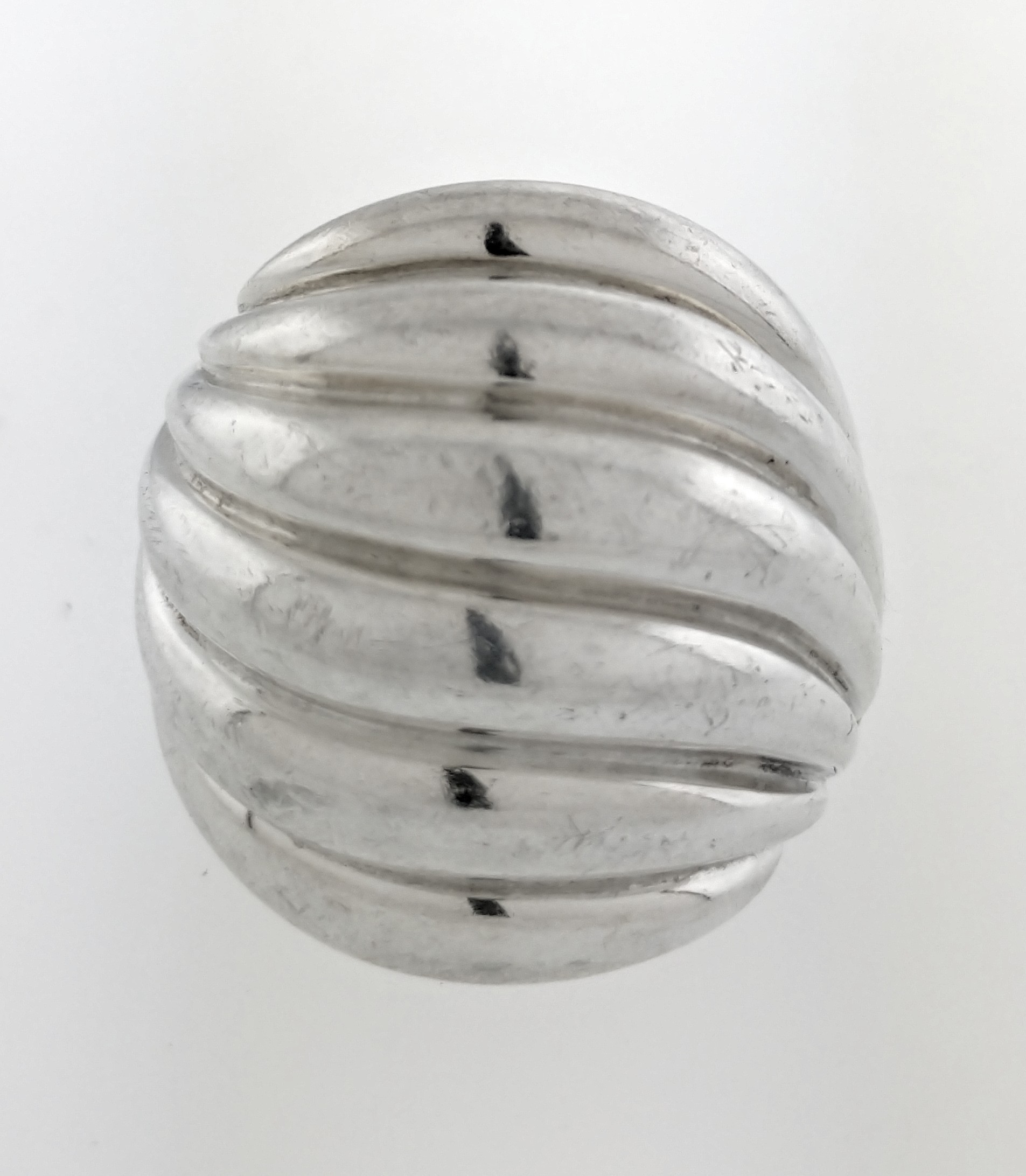 David Yurman 18k Gold Sterling Silver Sculpted Cable Dome Ring Size 7. ...