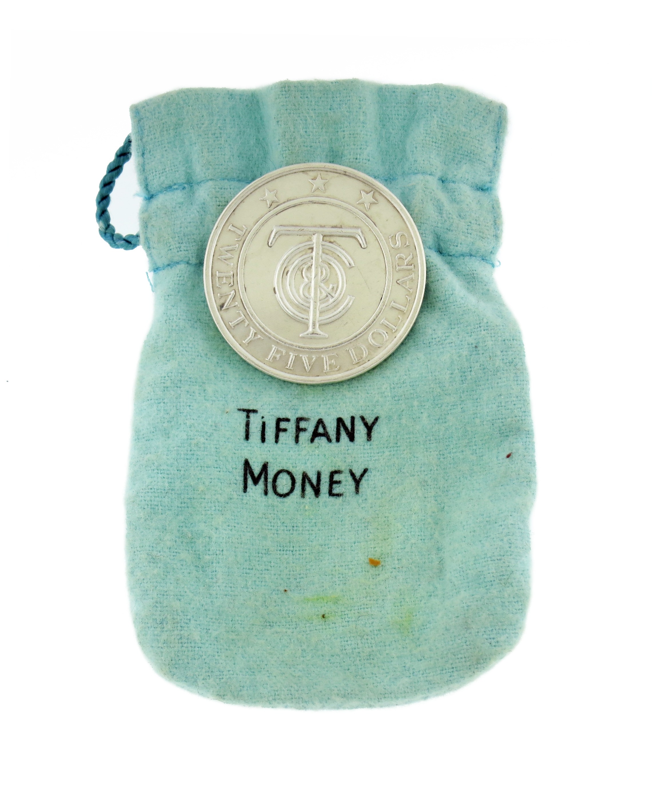 Tiffany & Co Sterling Silver 3/4 oz Redeemable $25 Money Token Coin ...
