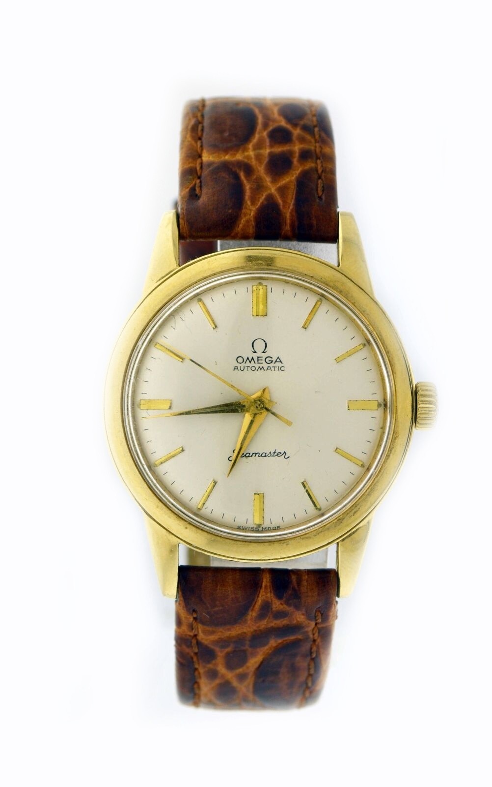 Vintage 1958 Omega Seamaster Cal 501 34mm 14k Gold 20 Jewel Automatic ...