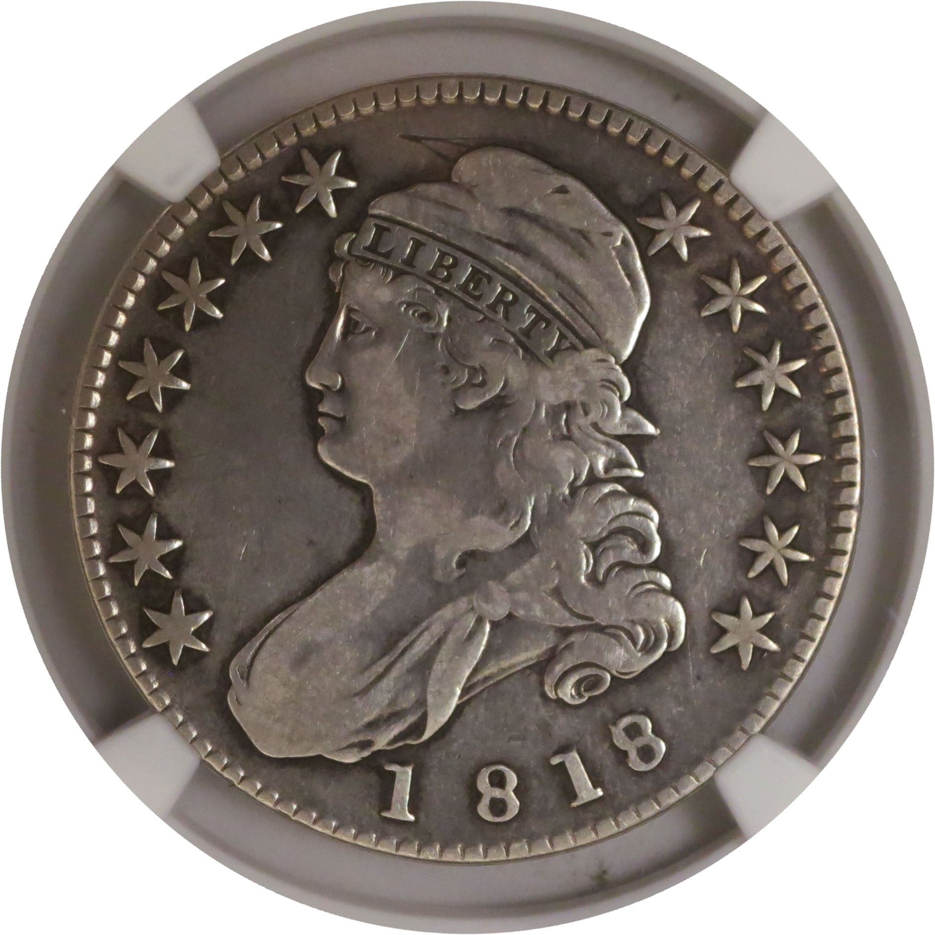 1818 50C Capped Bust Half Dollar O-102 1818/7 Small 8 NGC VF Details ...