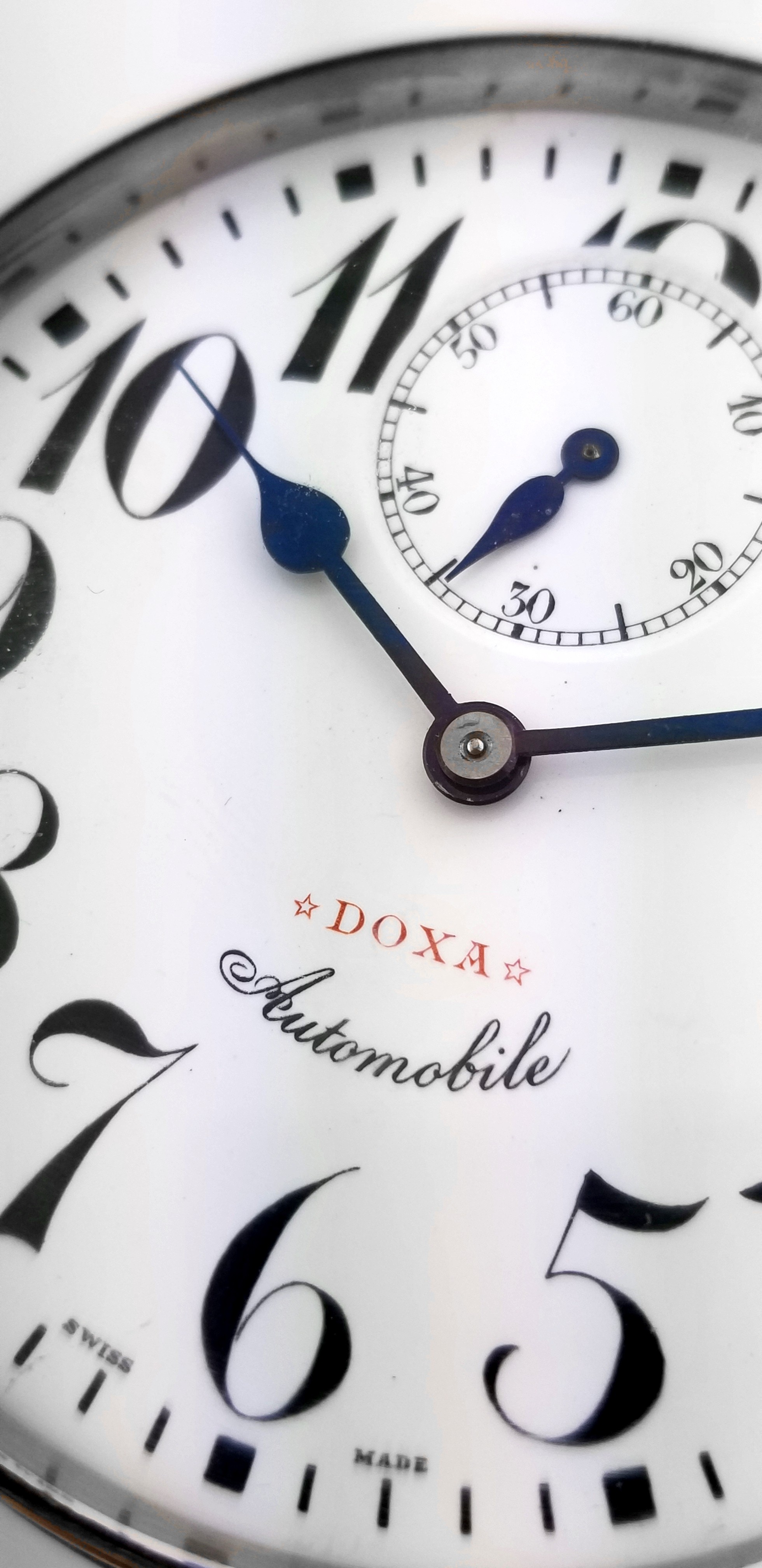 Doxa 8 day Automobile Watch Clock Immaculate original dial Works | Coin ...