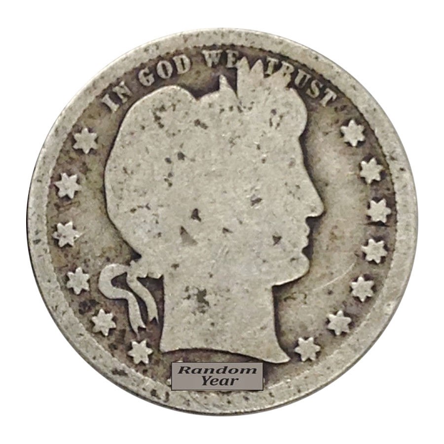 FULL DATES Roll Of 40 $10 Face Value 90% Silver Barber Quarters Good Or ...