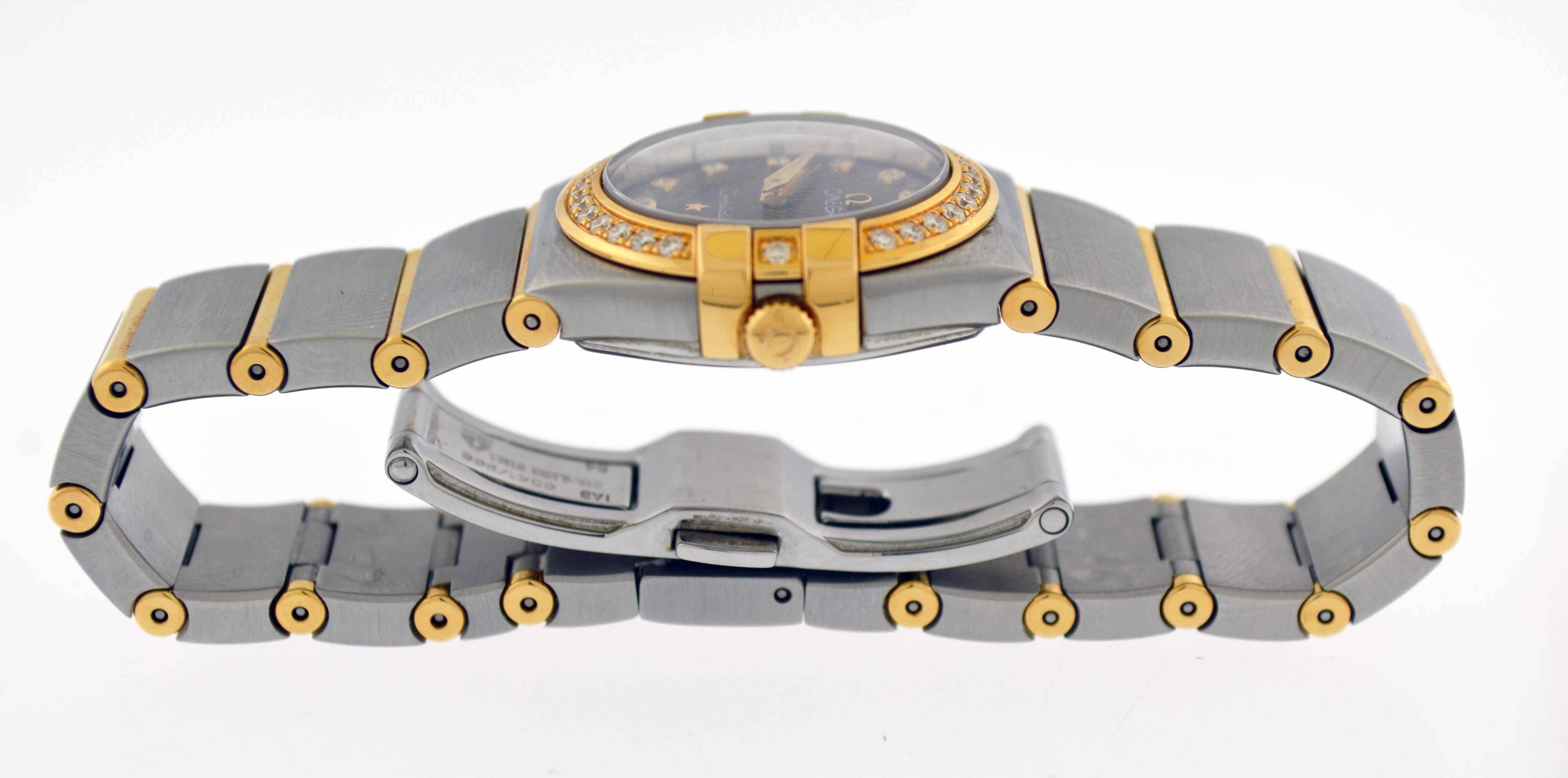 Omega Constellation 24mm 18k Rose Gold Steel Quartz Watch 123.25.24.60 ...