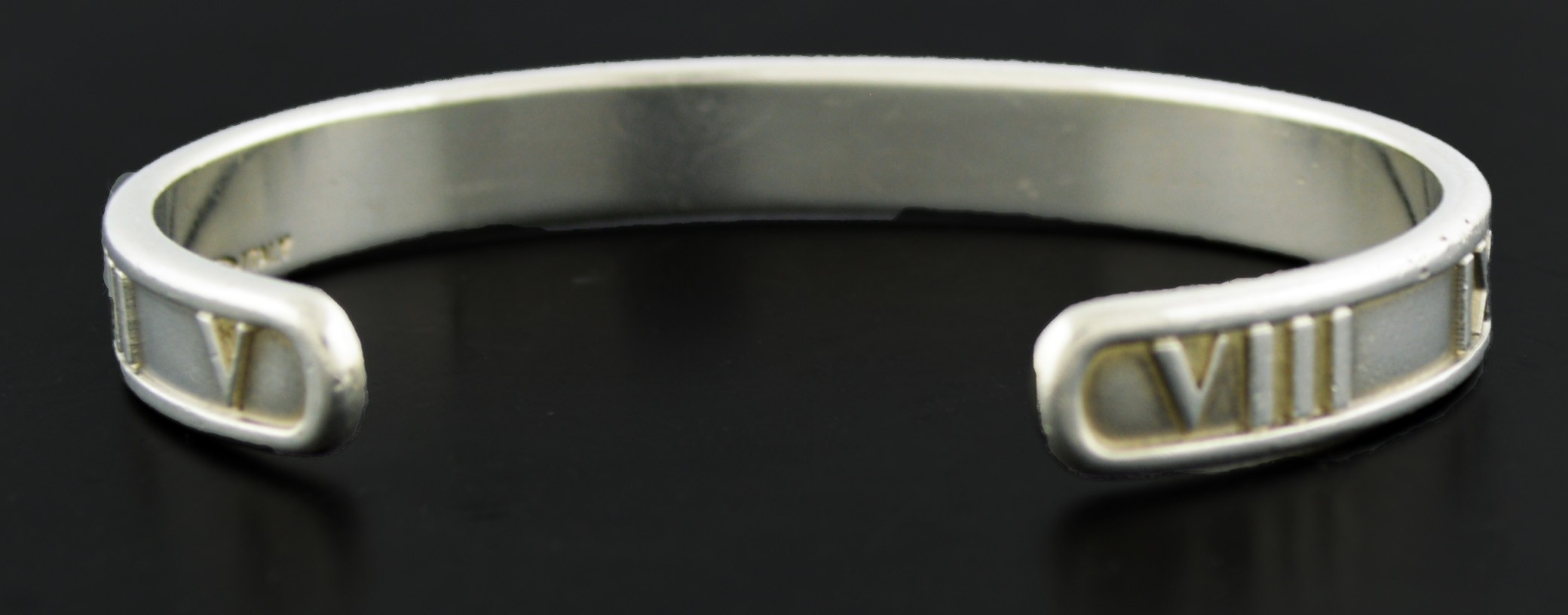 1995 Tiffany & Co Italy Atlas 925 Sterling Silver Roman Numeral Cuff ...