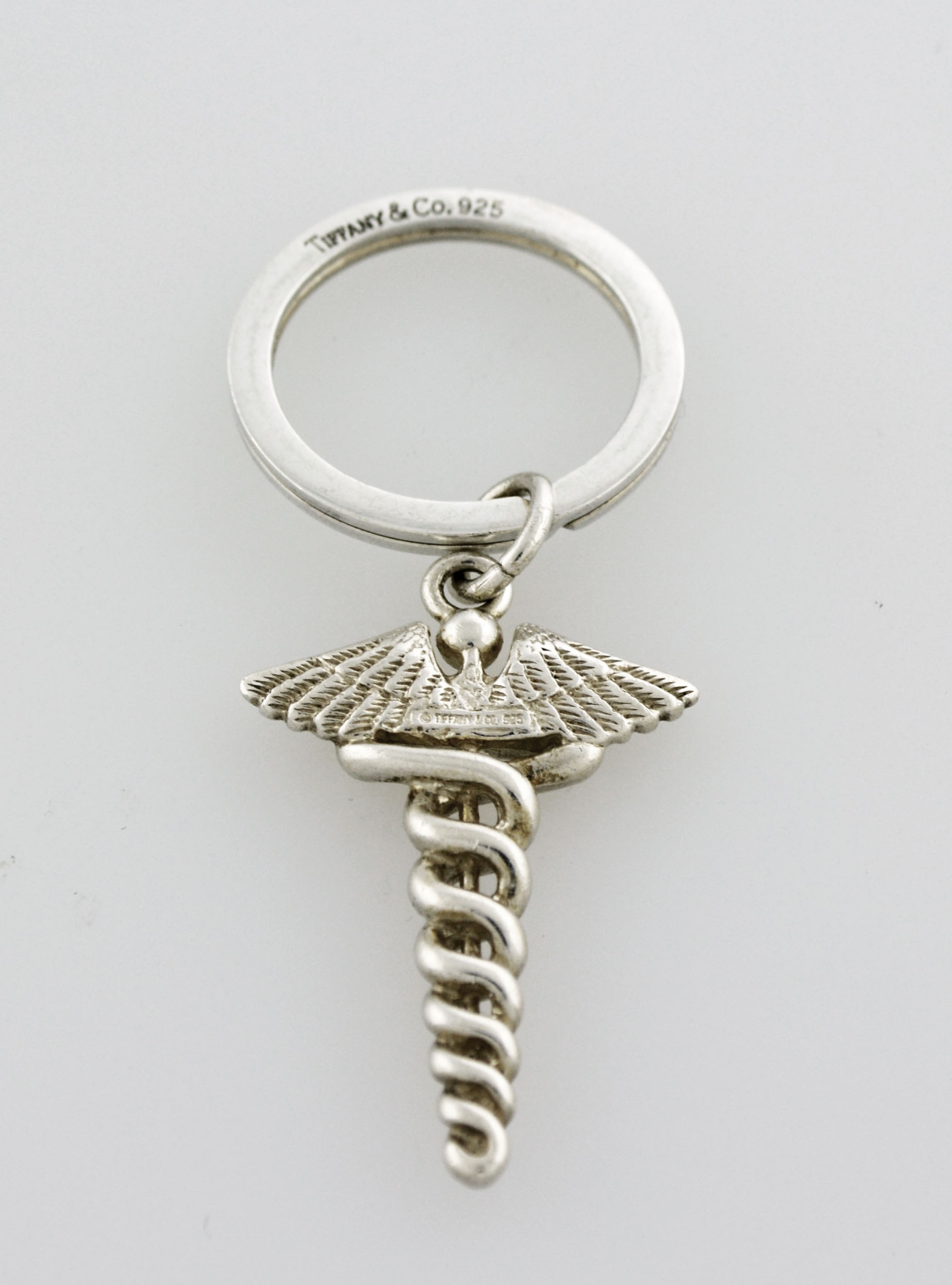 Tiffany & Co Sterling Silver Medical Doctor Caduceus Key Ring Keychain ...
