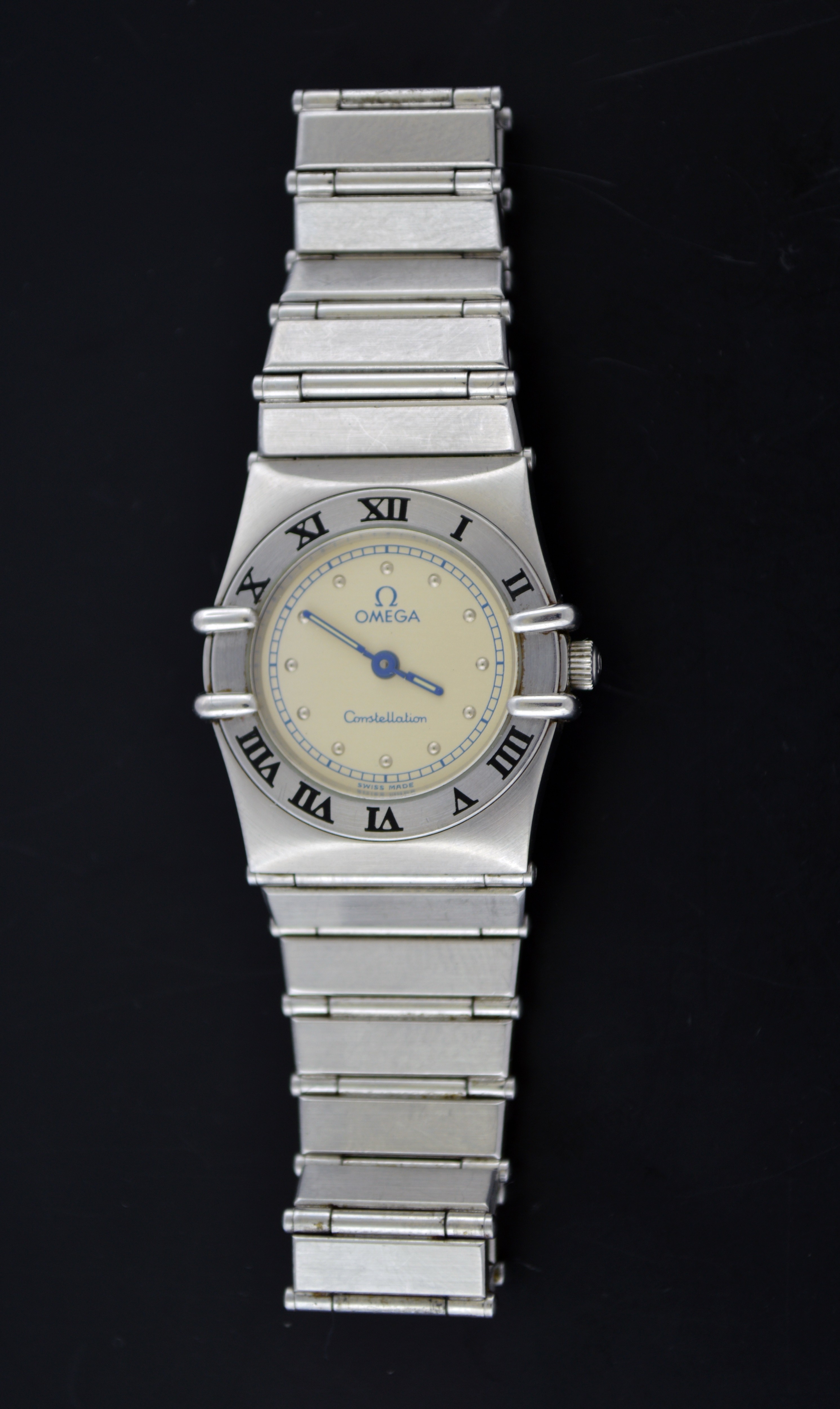 Omega Constellation Mini 23mm Stainless Steel Champagne Silver Quartz ...