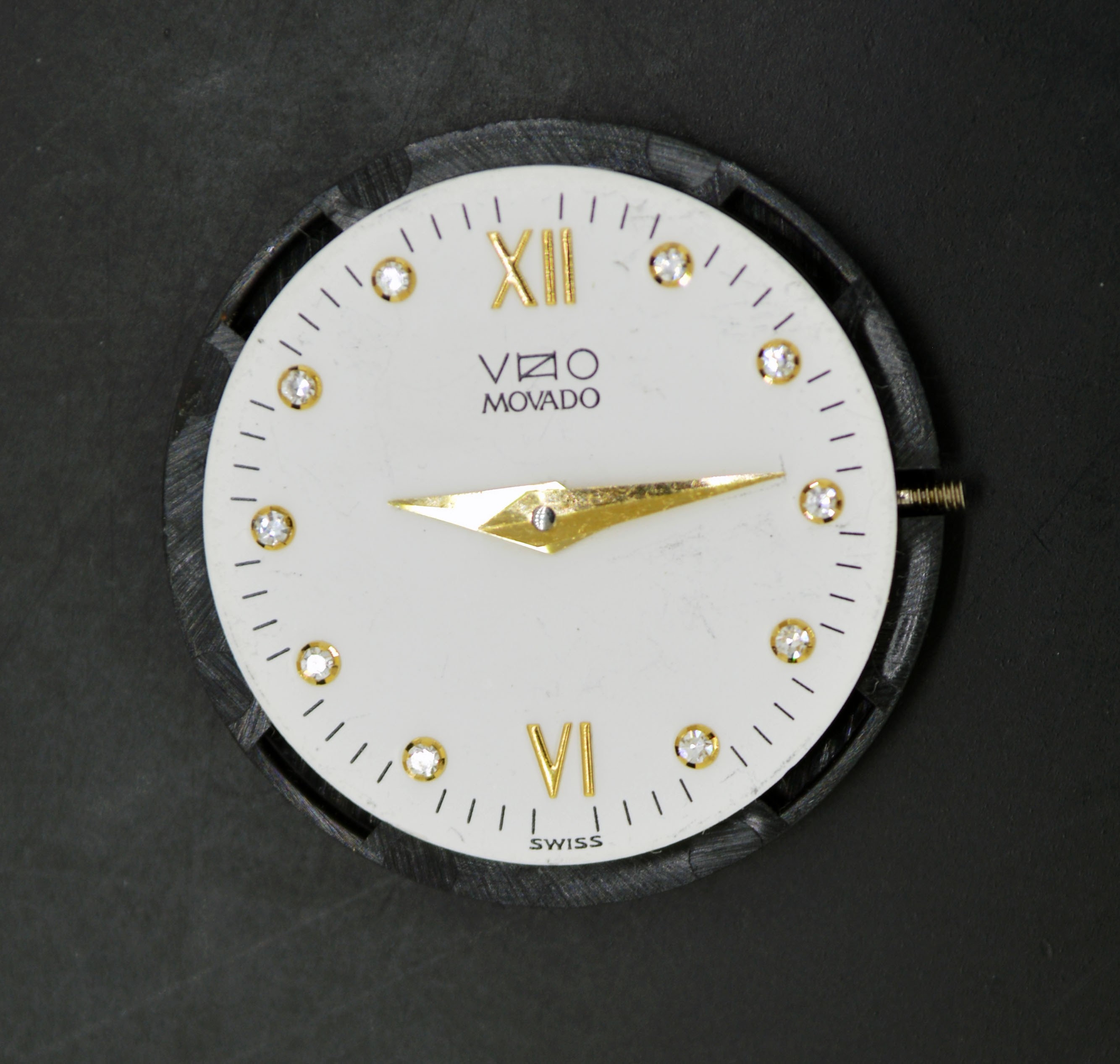 Vintage Movado Vizio Ladies White Diamond Dial ETA 956.112 Movement ...