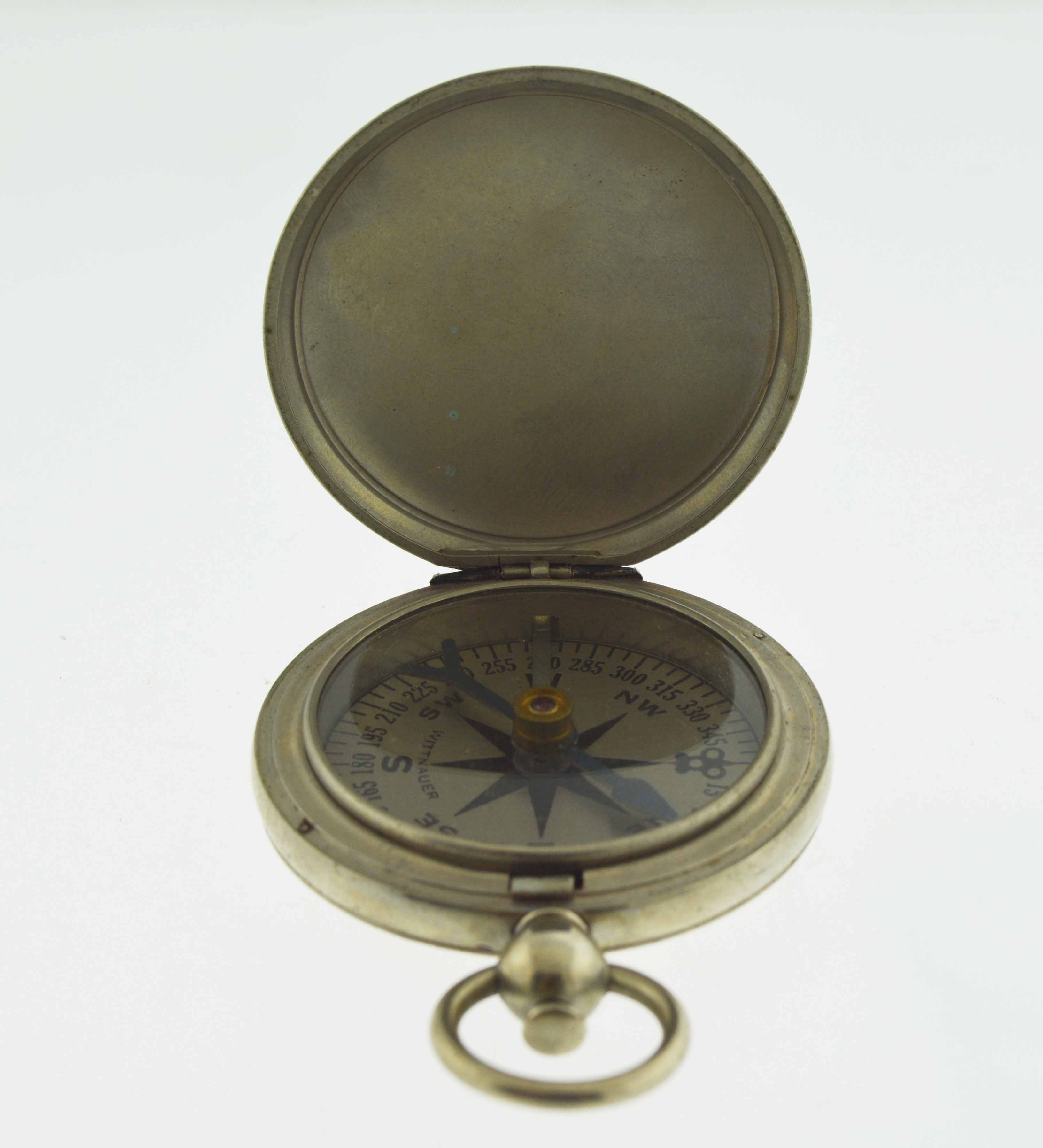 1941 Longines Wittnauer Stainless Steel US Air Forces Pocket Compass ...