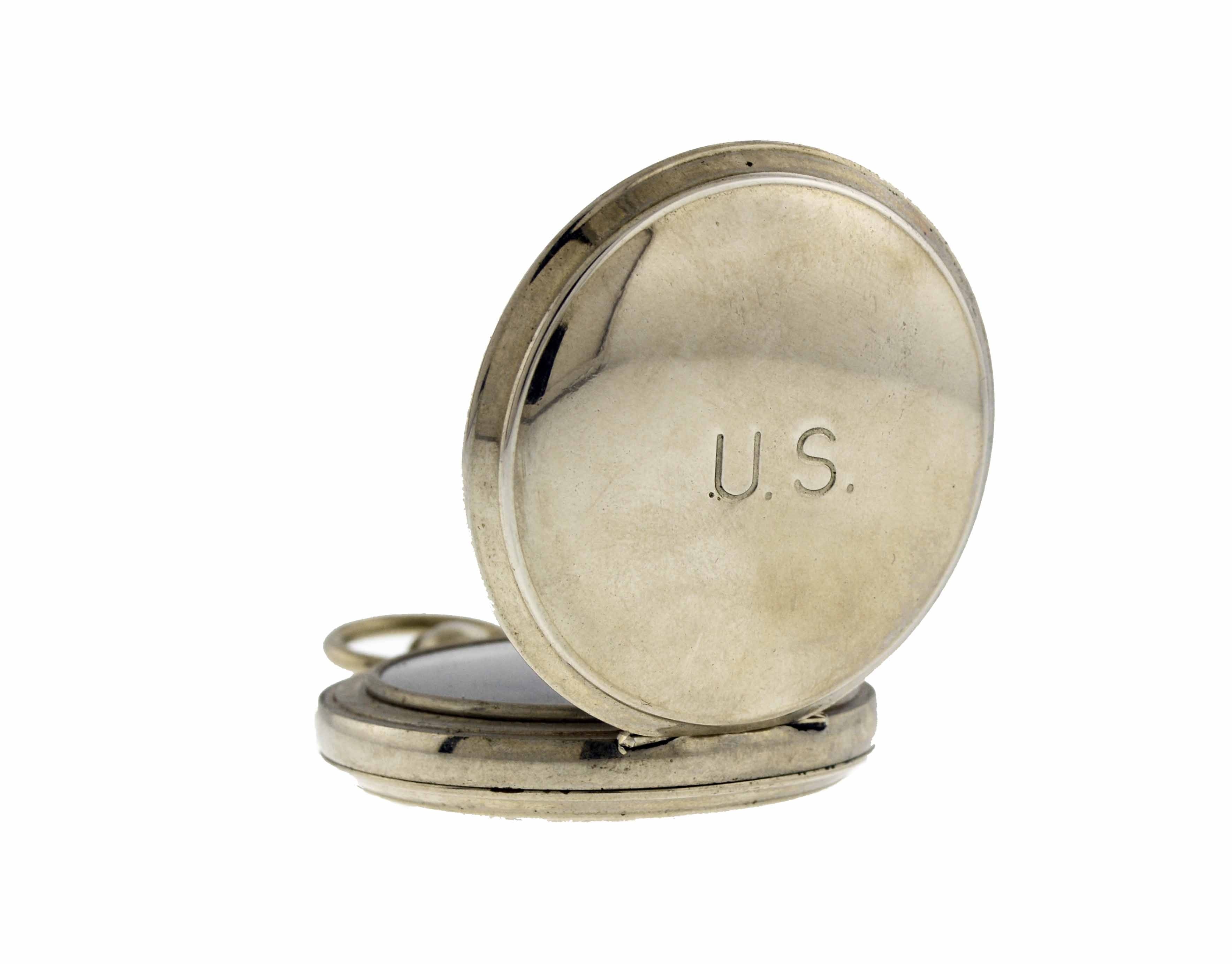 1941 Longines Wittnauer Stainless Steel US Air Forces Pocket Compass ...