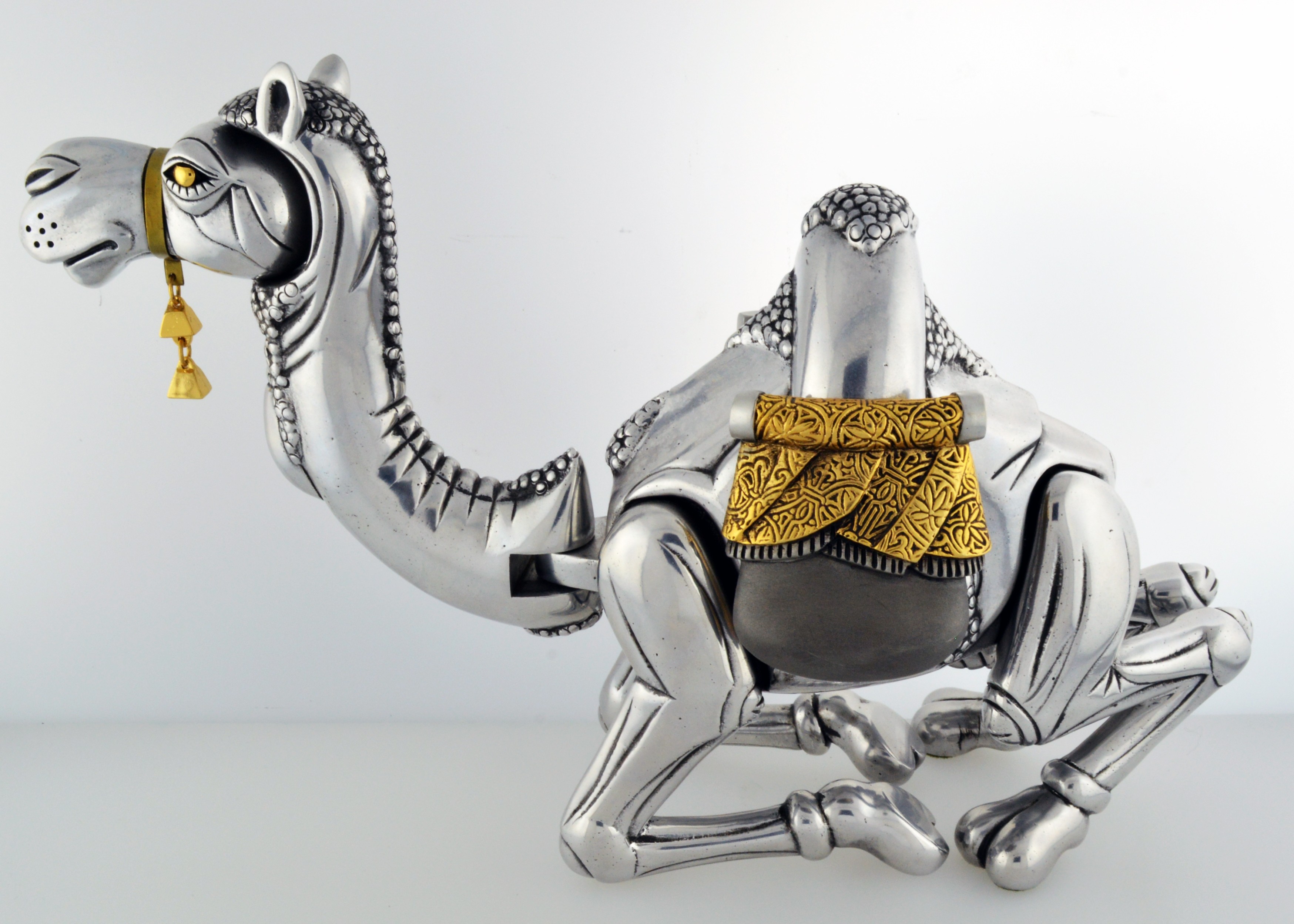 Frank Meisler Israel Articulated Sitting Camel Silver & Gold Plated ...