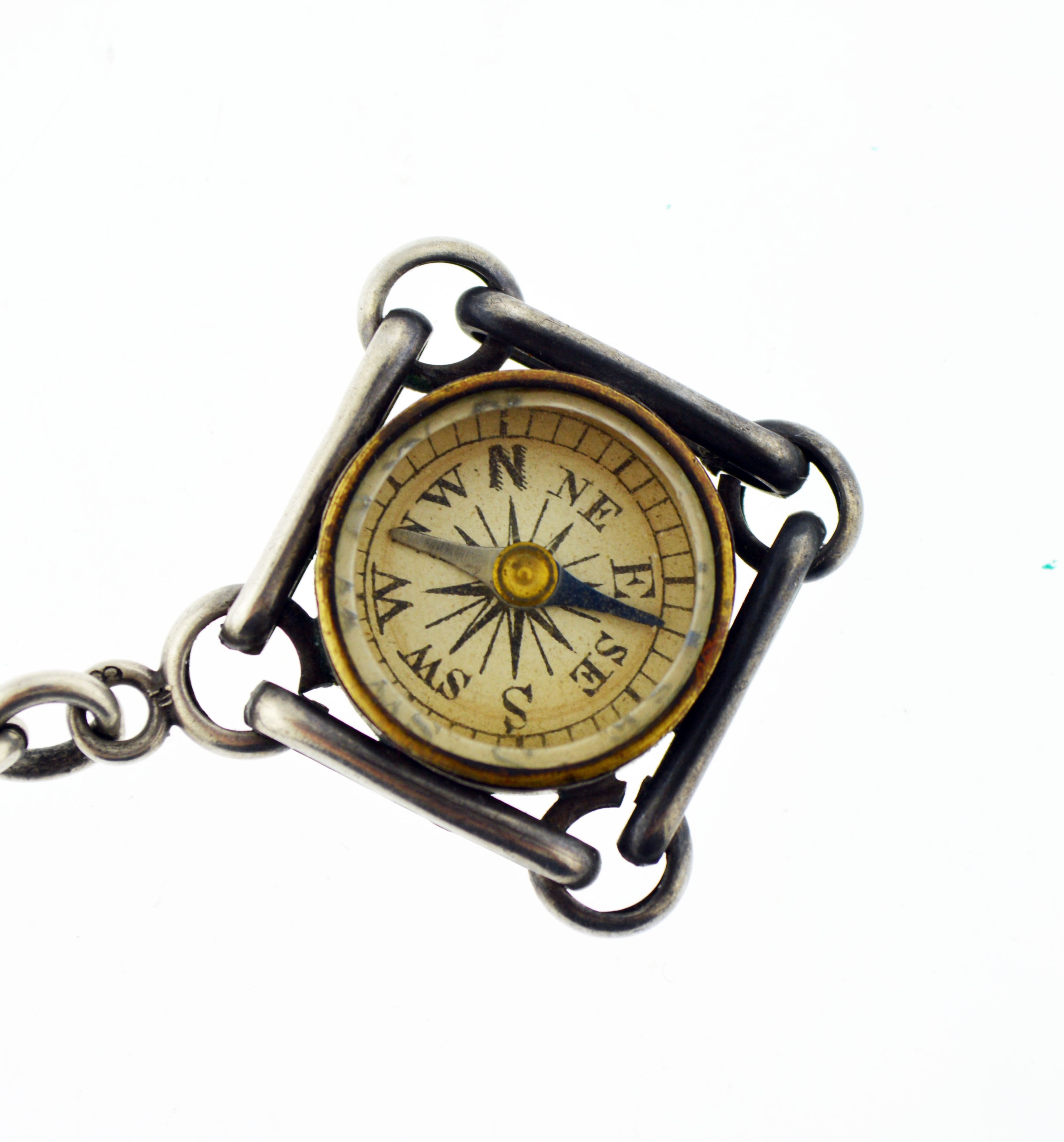 Antique Victorian Austrian Vienna .750 Silver Pocket Watch Chain Fob ...