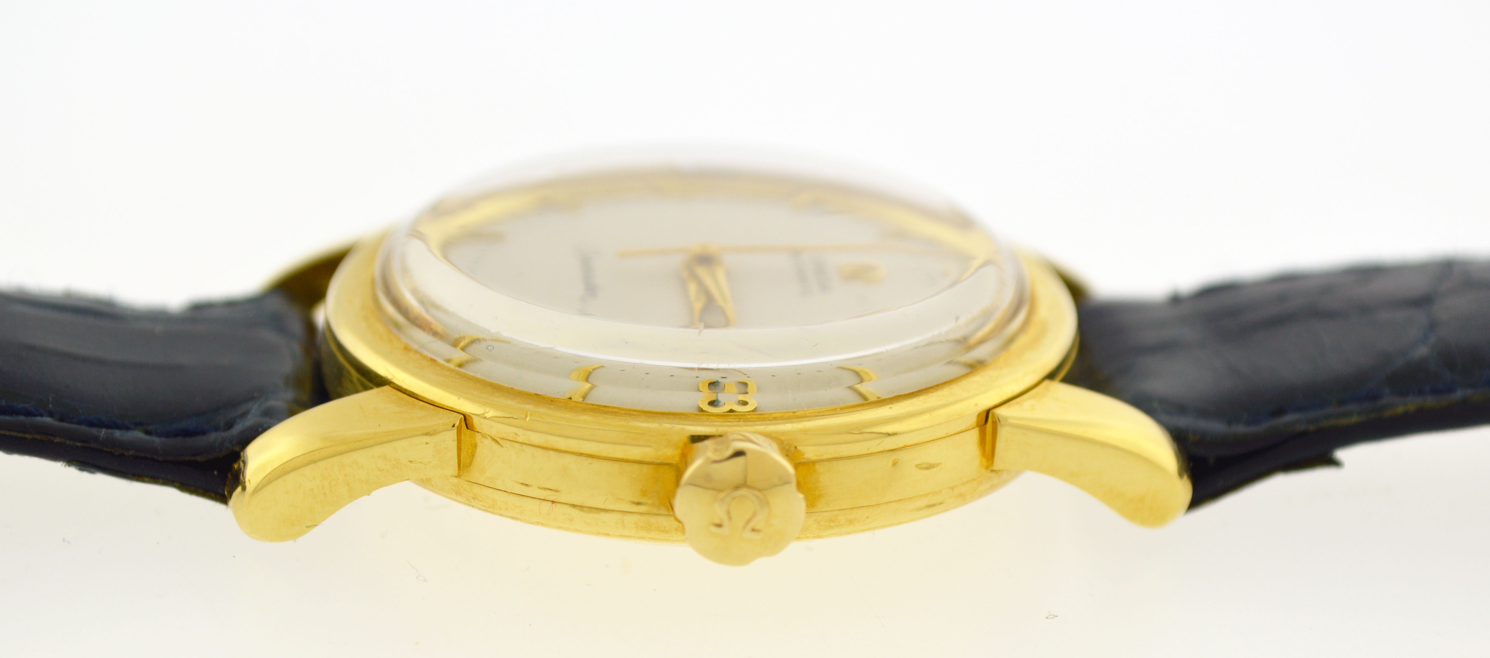 Vintage 1954 Omega Seamaster 2767 Cal 354 34mm 18k Gold Bumper ...