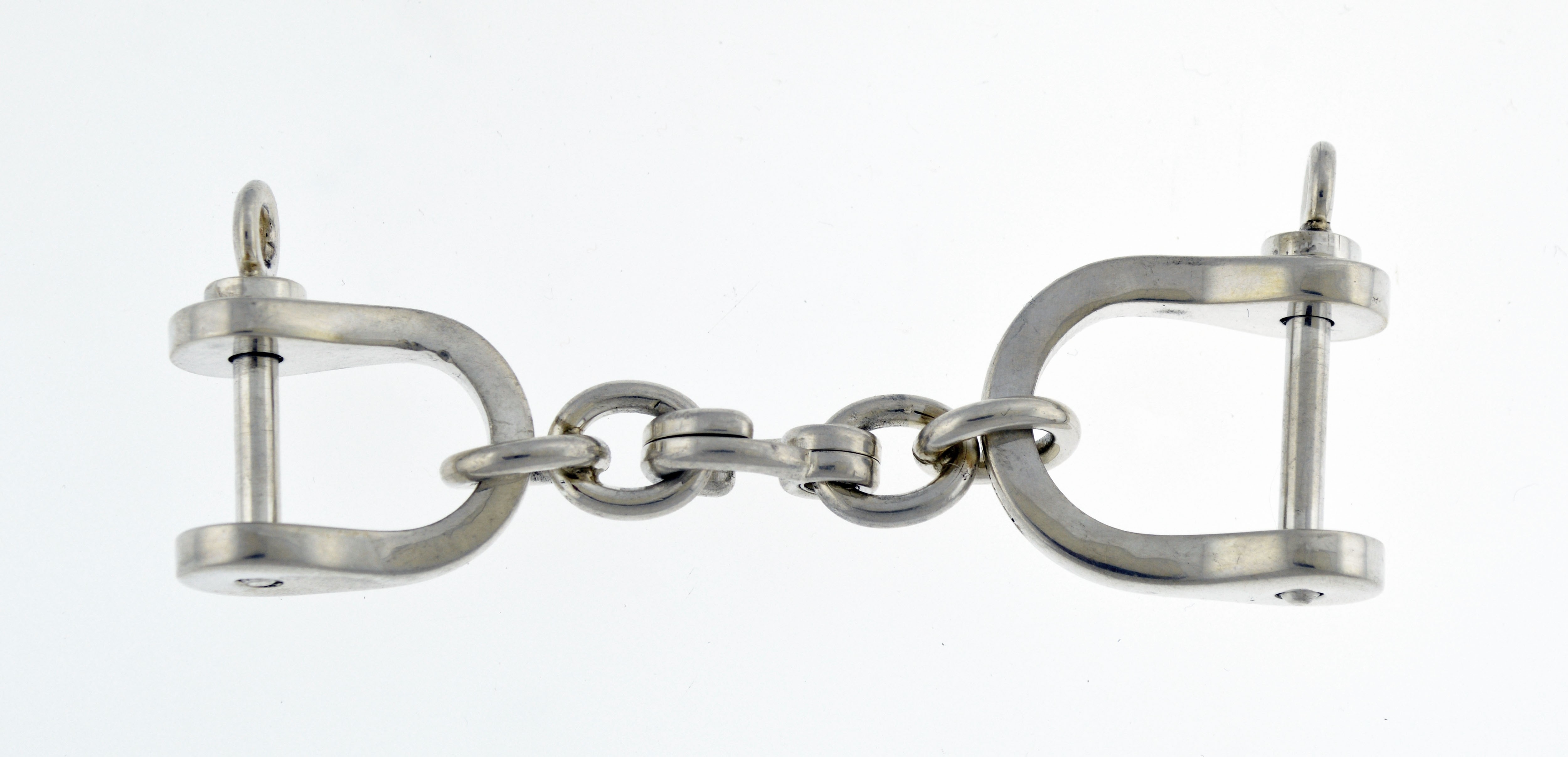 Tiffany & Co 925 Sterling Silver Large Double Shackle Valet Keychain ...