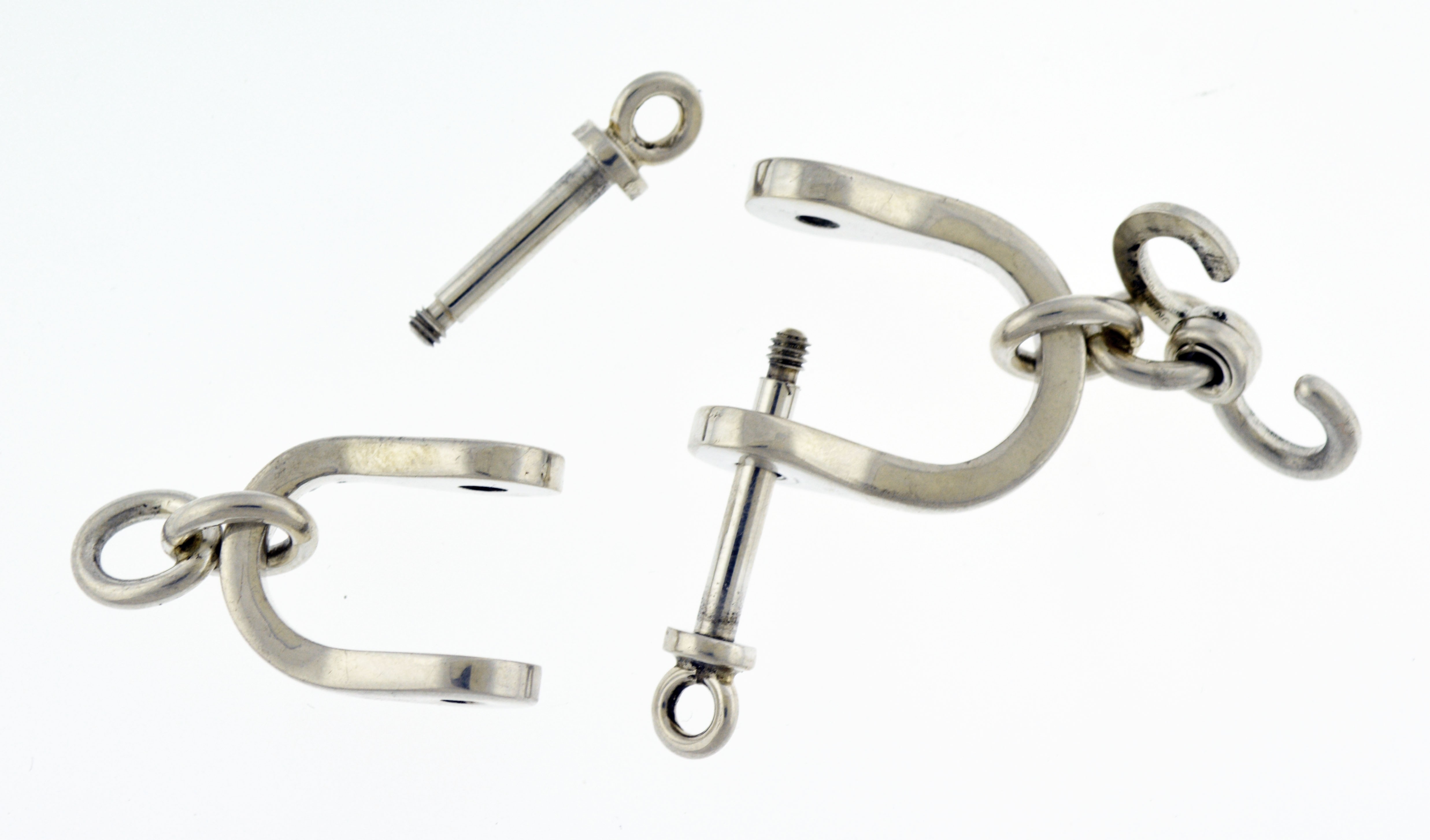 Tiffany & Co 925 Sterling Silver Large Double Shackle Valet Keychain ...