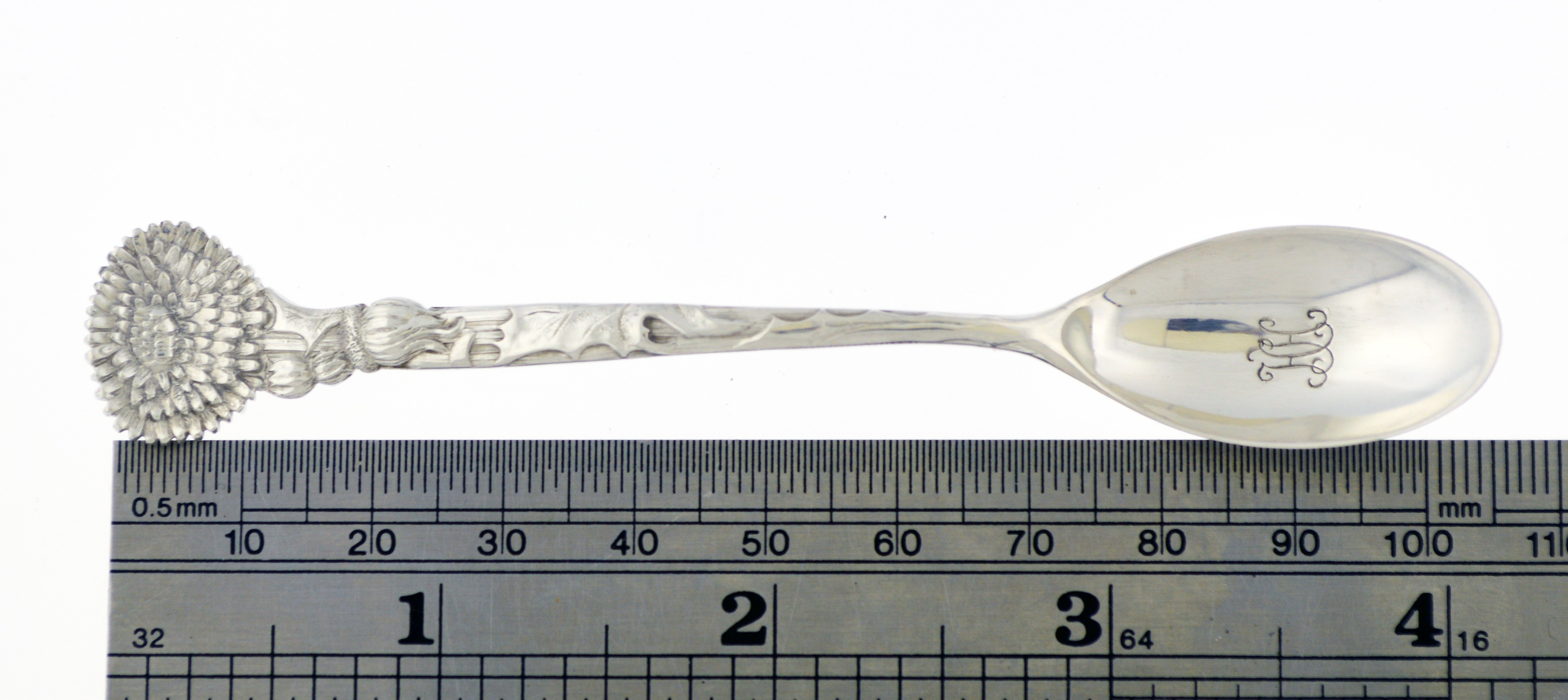 Set Of 6 Antique Tiffany & Co Sterling Silver Floral Demitasse Spoons 4 ...