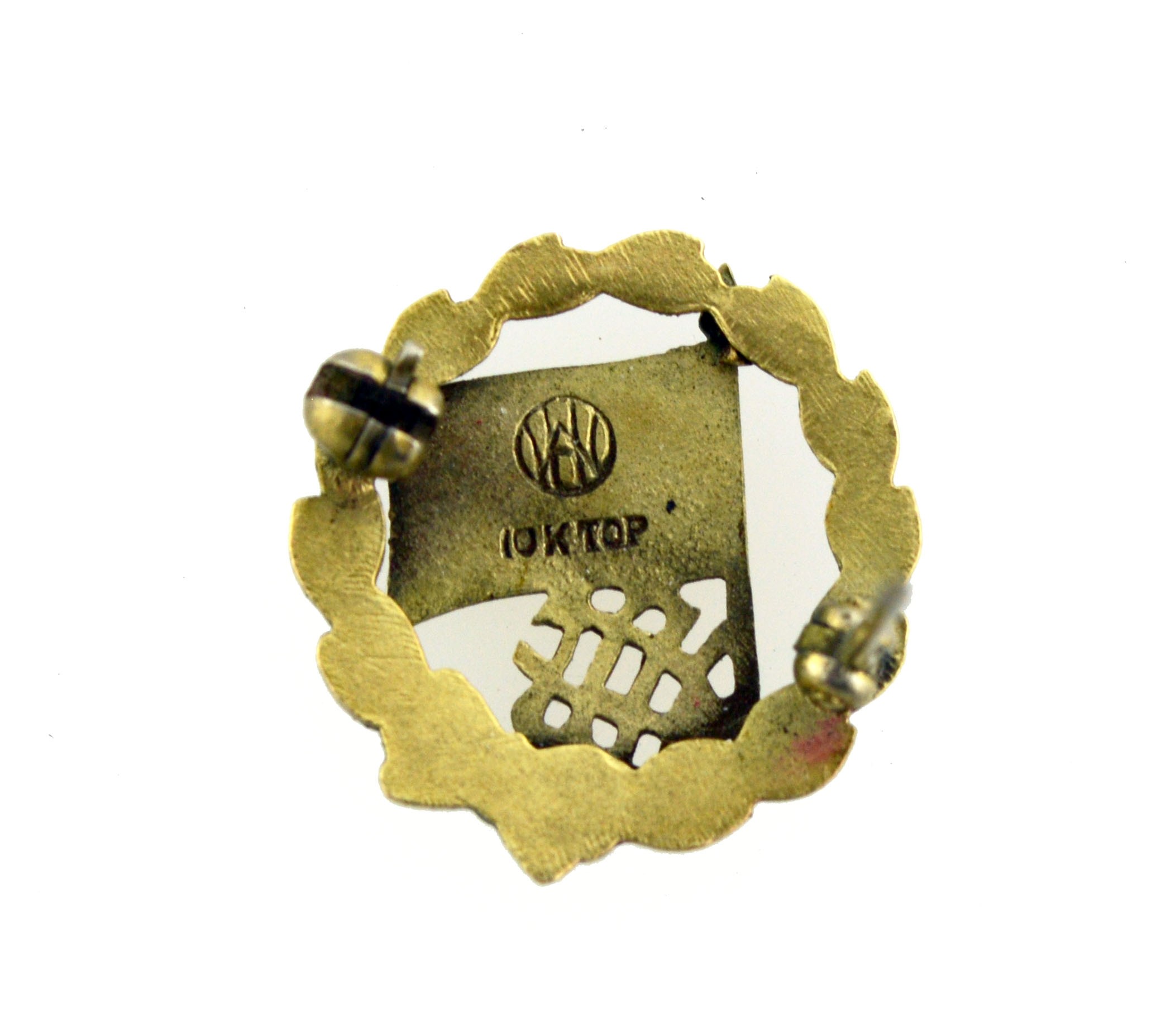 Antique United Daughters Of The Confederacy UDC 10k Gold Top Enamel ...