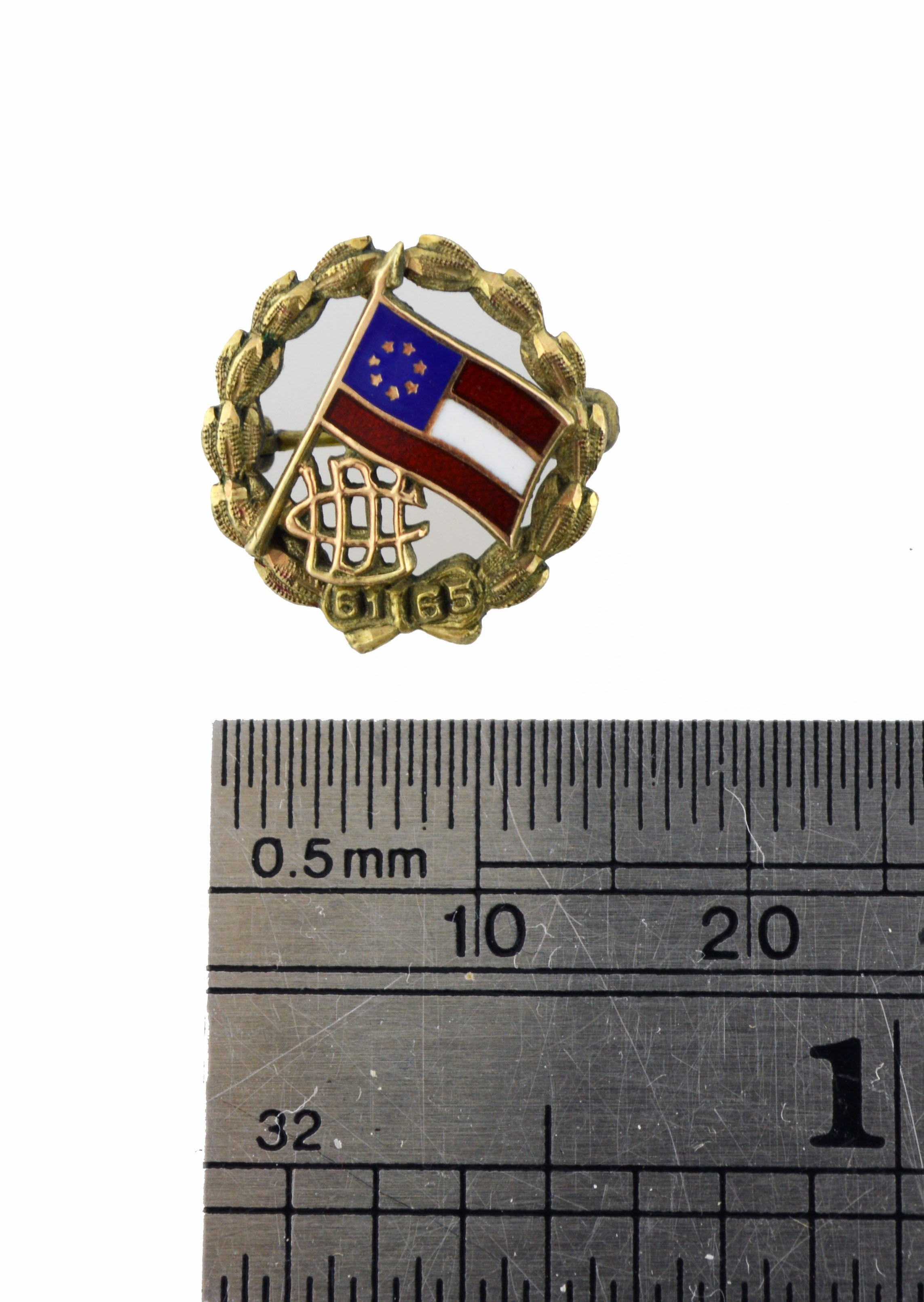 Antique United Daughters Of The Confederacy UDC 10k Gold Top Enamel ...