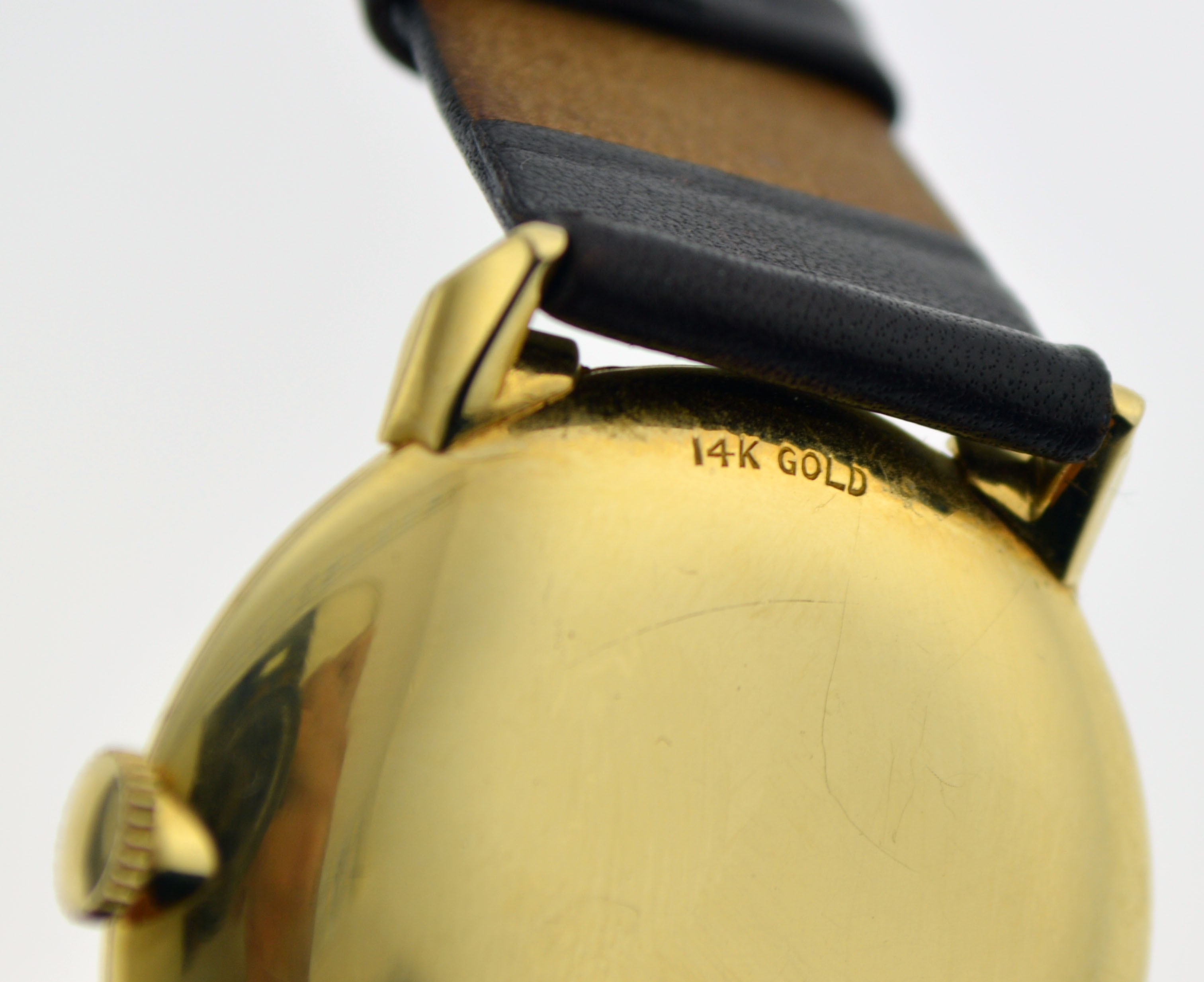 Vintage Omega Cal 302 Ref N6596 32mm 14k Yellow Gold Fancy Lug ...