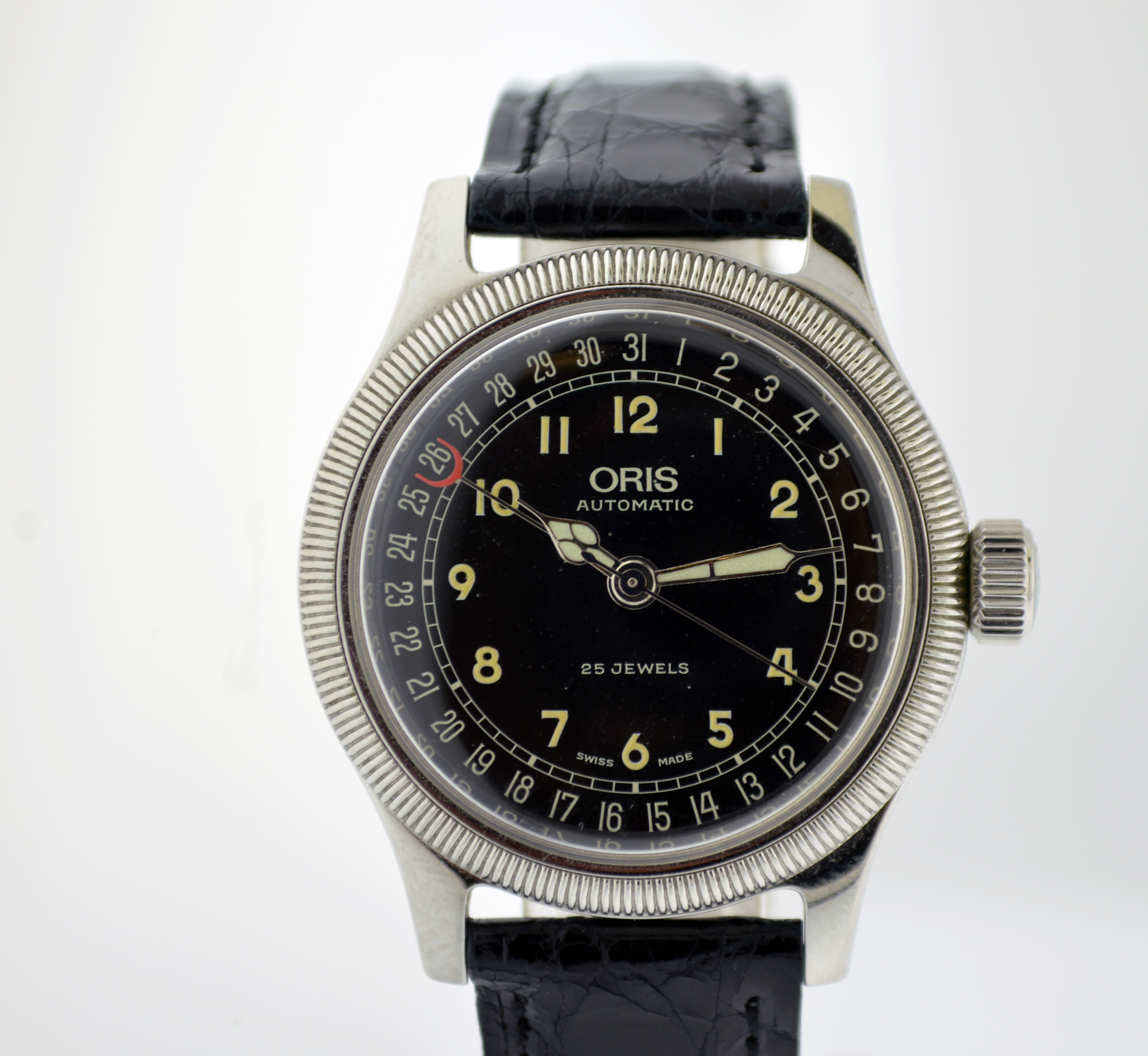 Vintage ORIS Big Crown Pointer Date 36mm Stainless Steel Black Dial ...