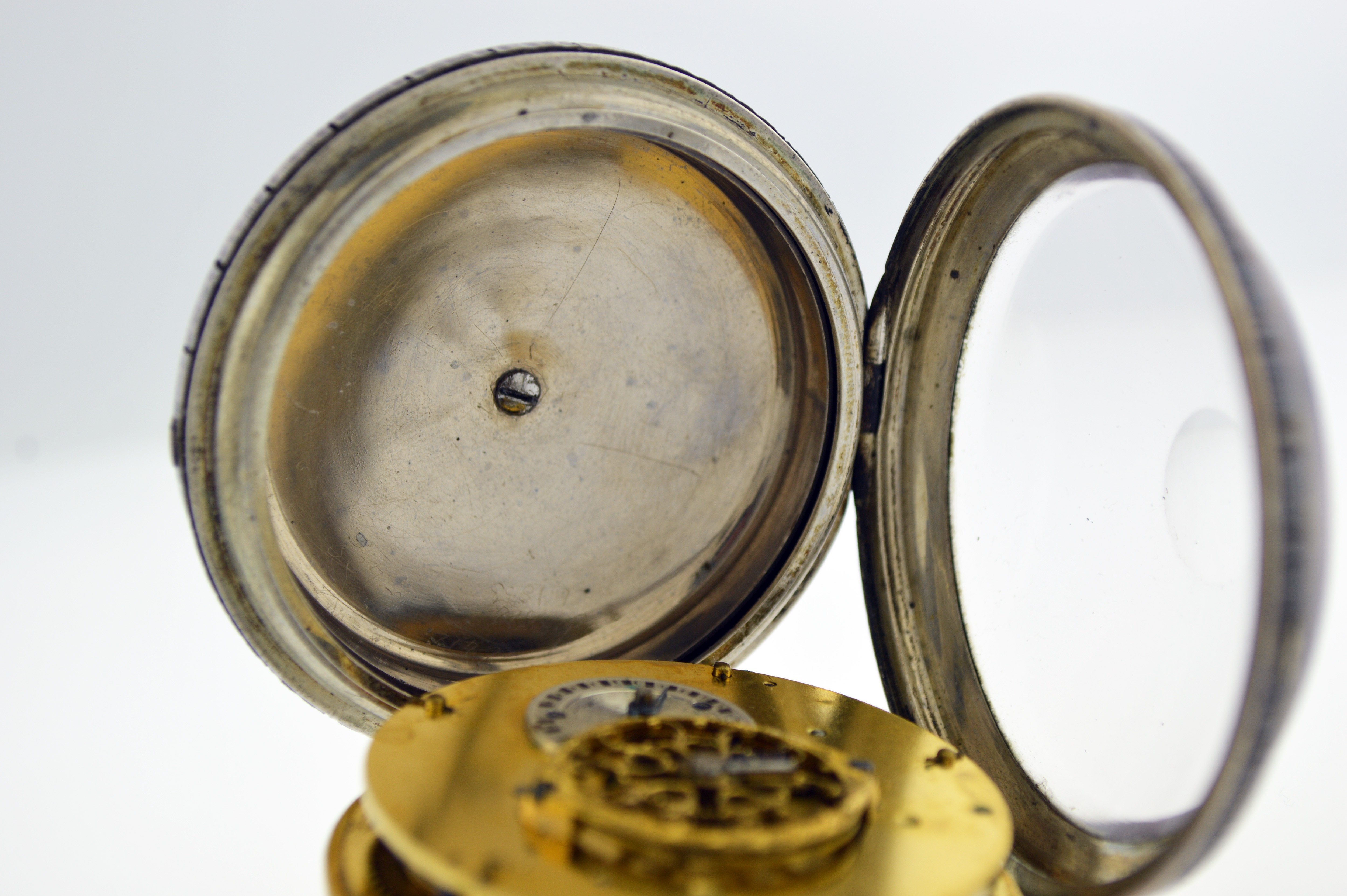 Antique 1839 James Wintle London Sterling Silver Fusee Alarm Pocket ...