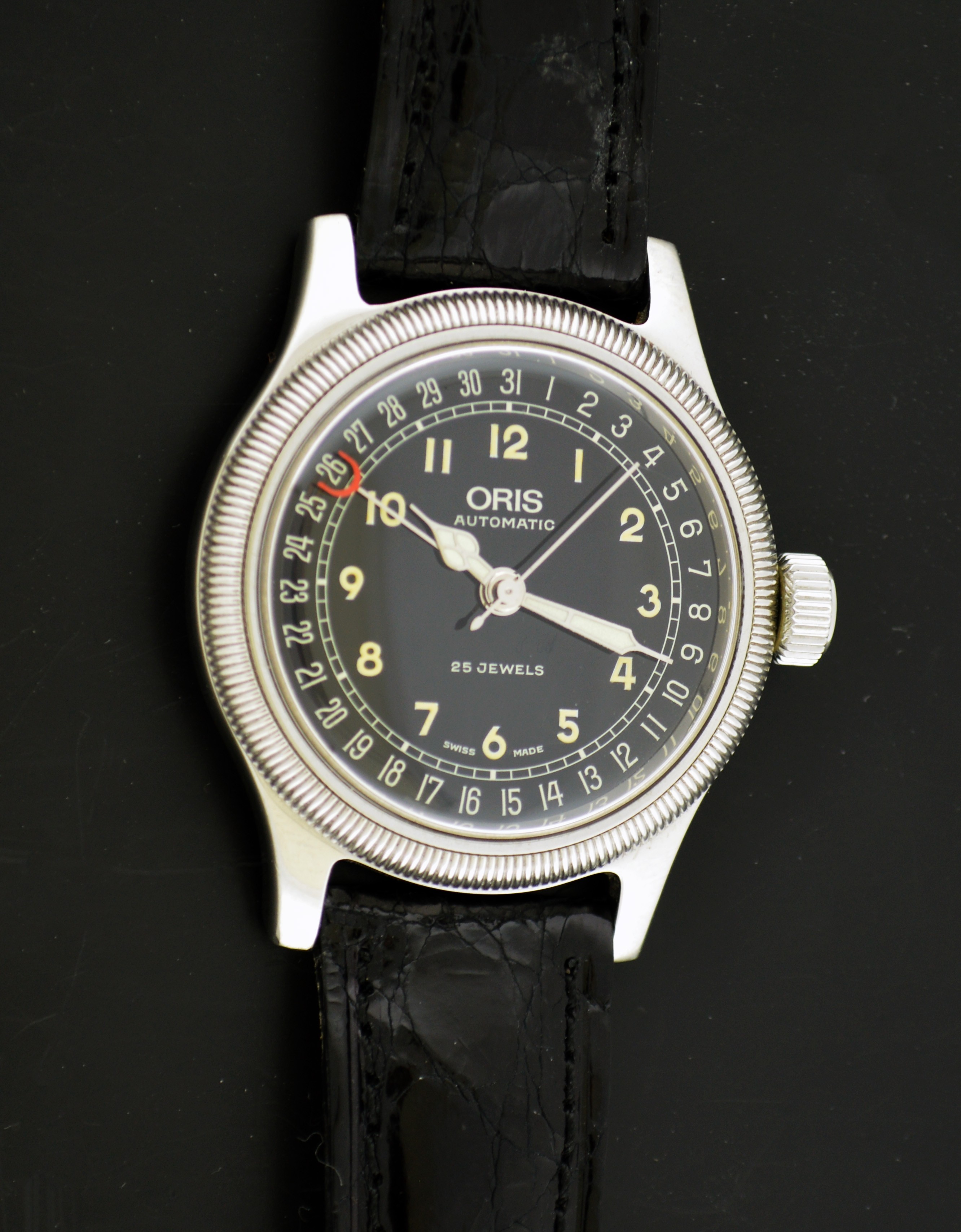 Vintage ORIS Big Crown Pointer Date 36mm Stainless Steel Black Dial ...