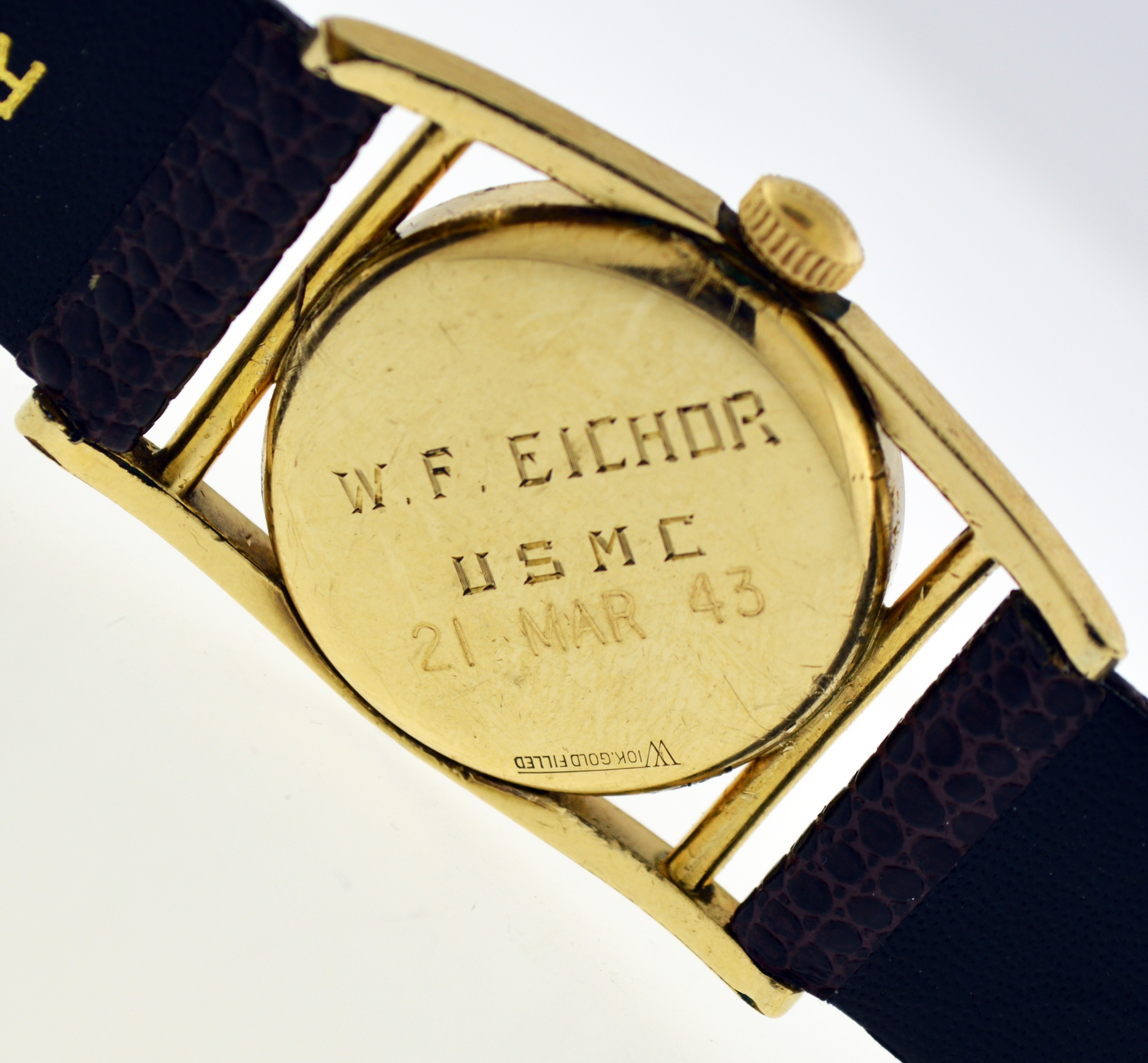 1941 WW2 USMC Longines Mainliner Cal 10L 27mm 10k GF 17j Salmon Dial ...