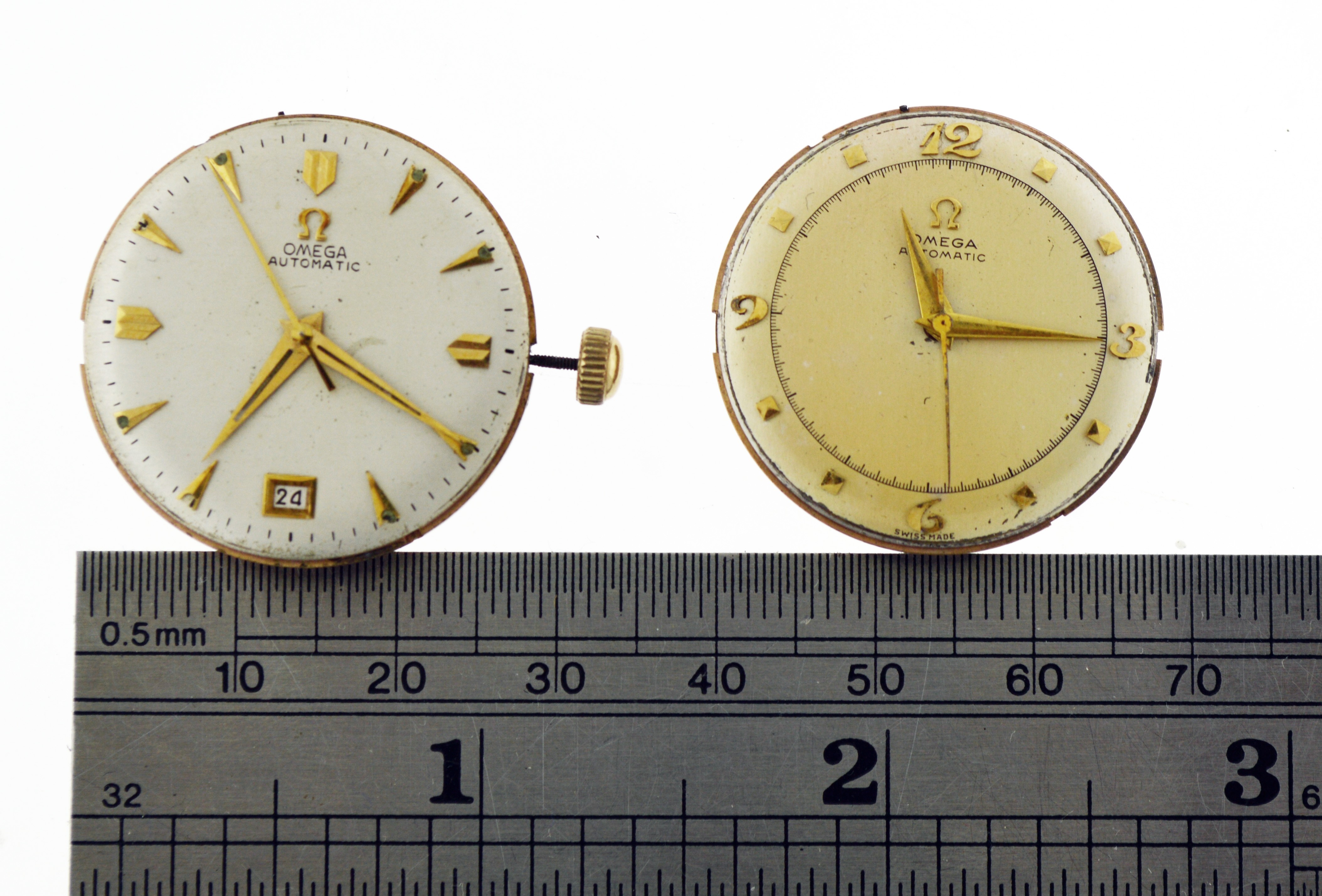 Lot Of 2 Vintage Omega Automatic Bumper Movements Dial Cal 351 353 ...