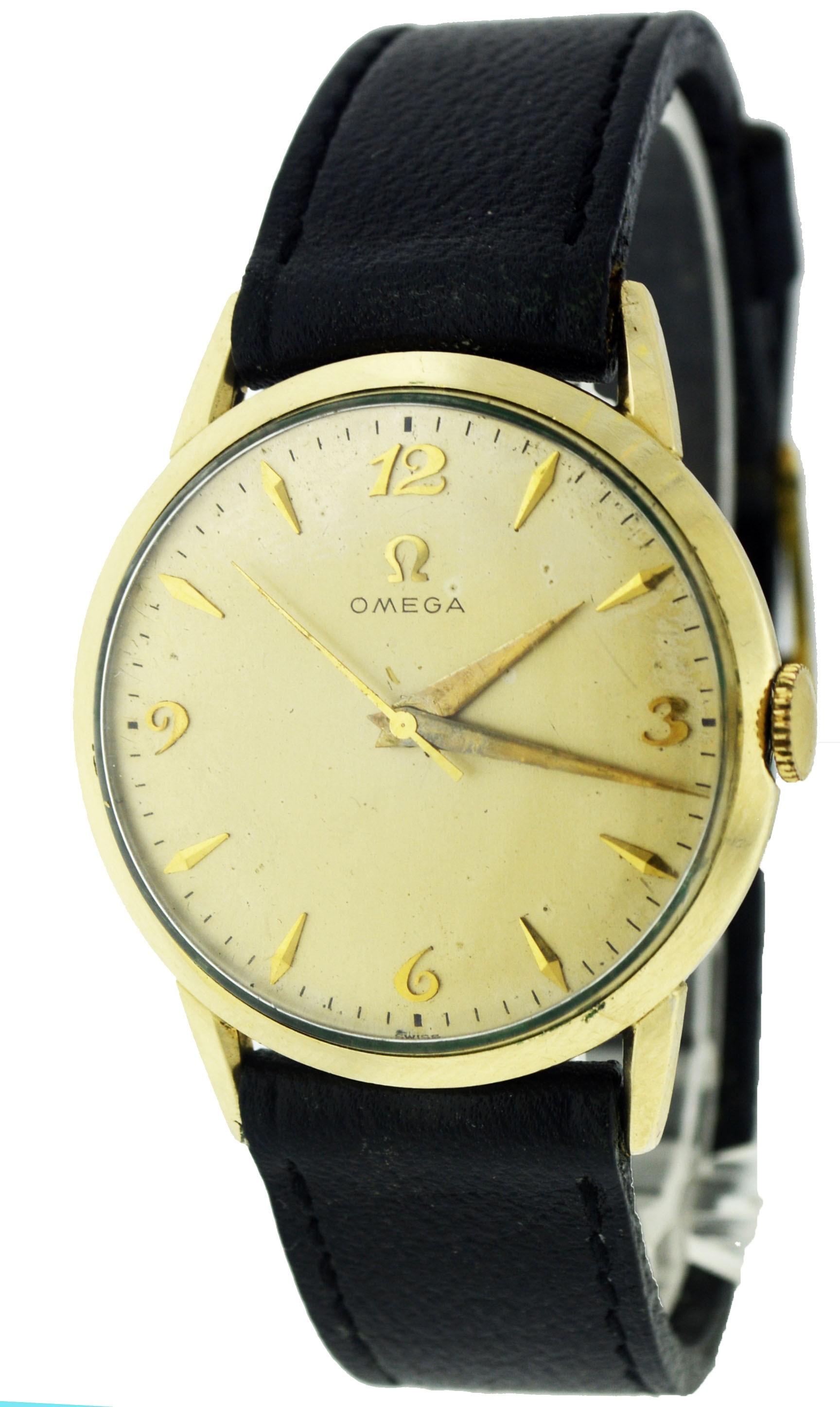 Vintage 1956 Omega Cal 420 32mm 14k Gold Filled 17 Jewel Manual Wind ...