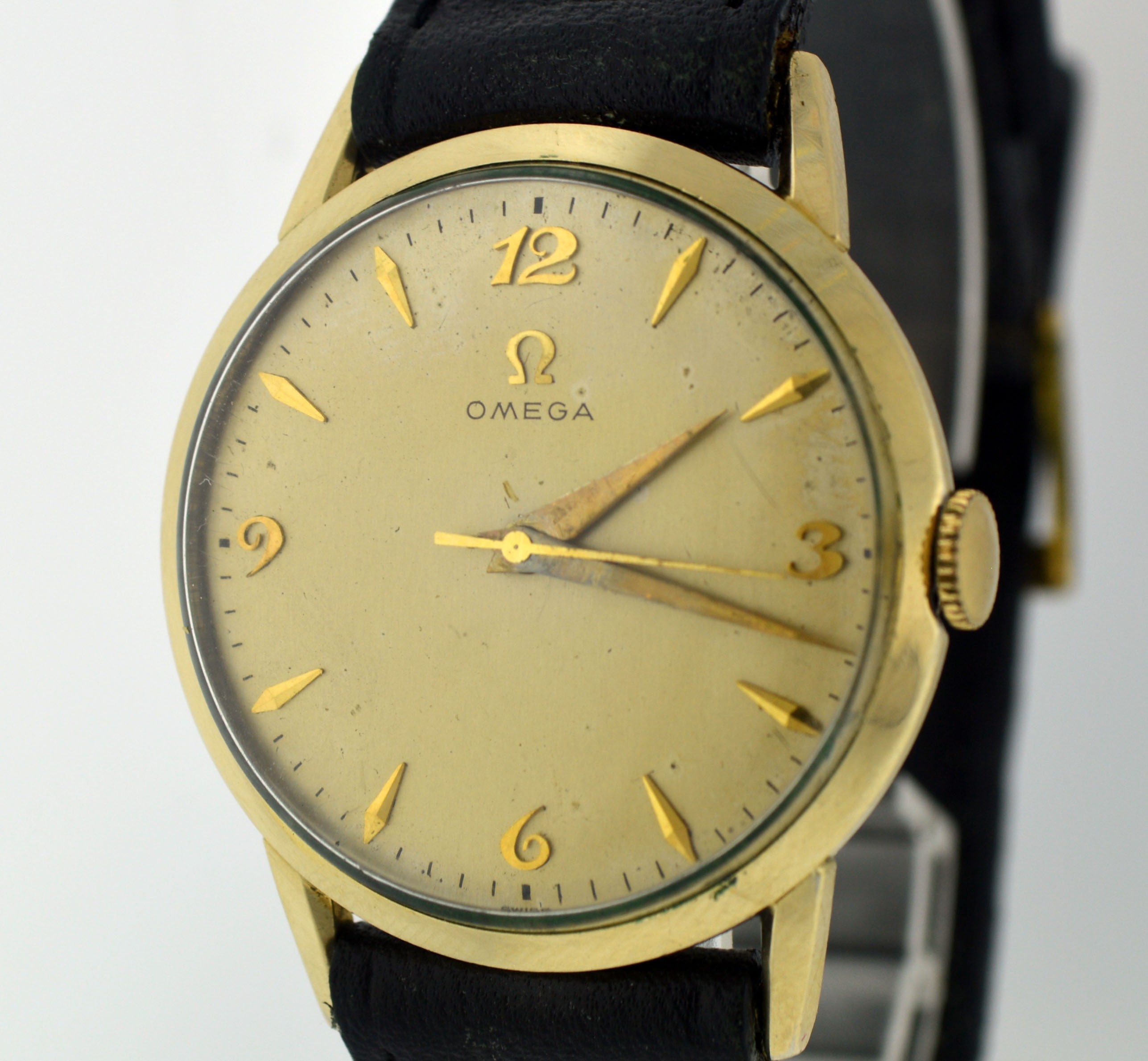 Vintage 1956 Omega Cal 420 32mm 14k Gold Filled 17 Jewel Manual Wind ...