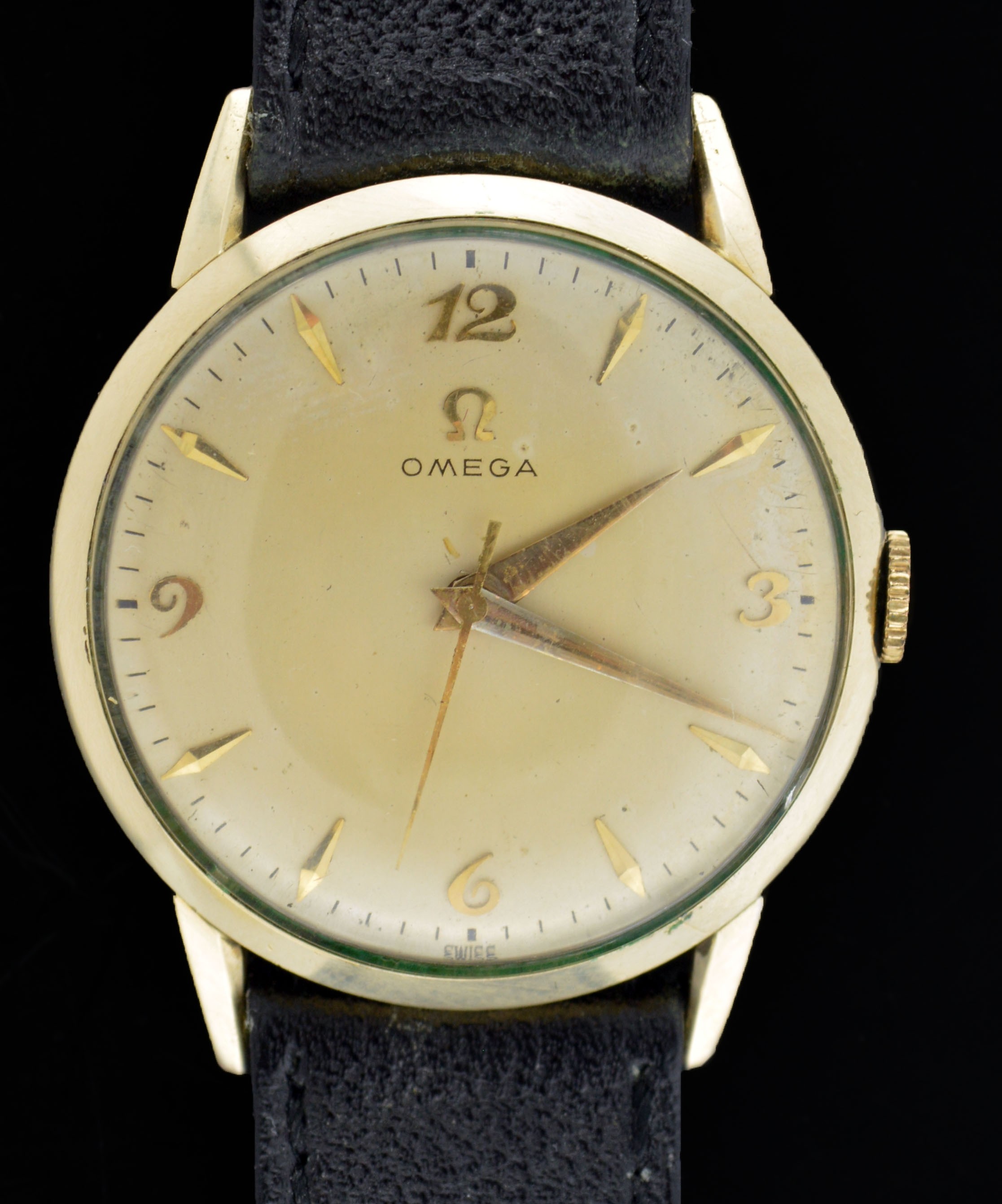 Vintage 1956 Omega Cal 420 32mm 14k Gold Filled 17 Jewel Manual Wind ...