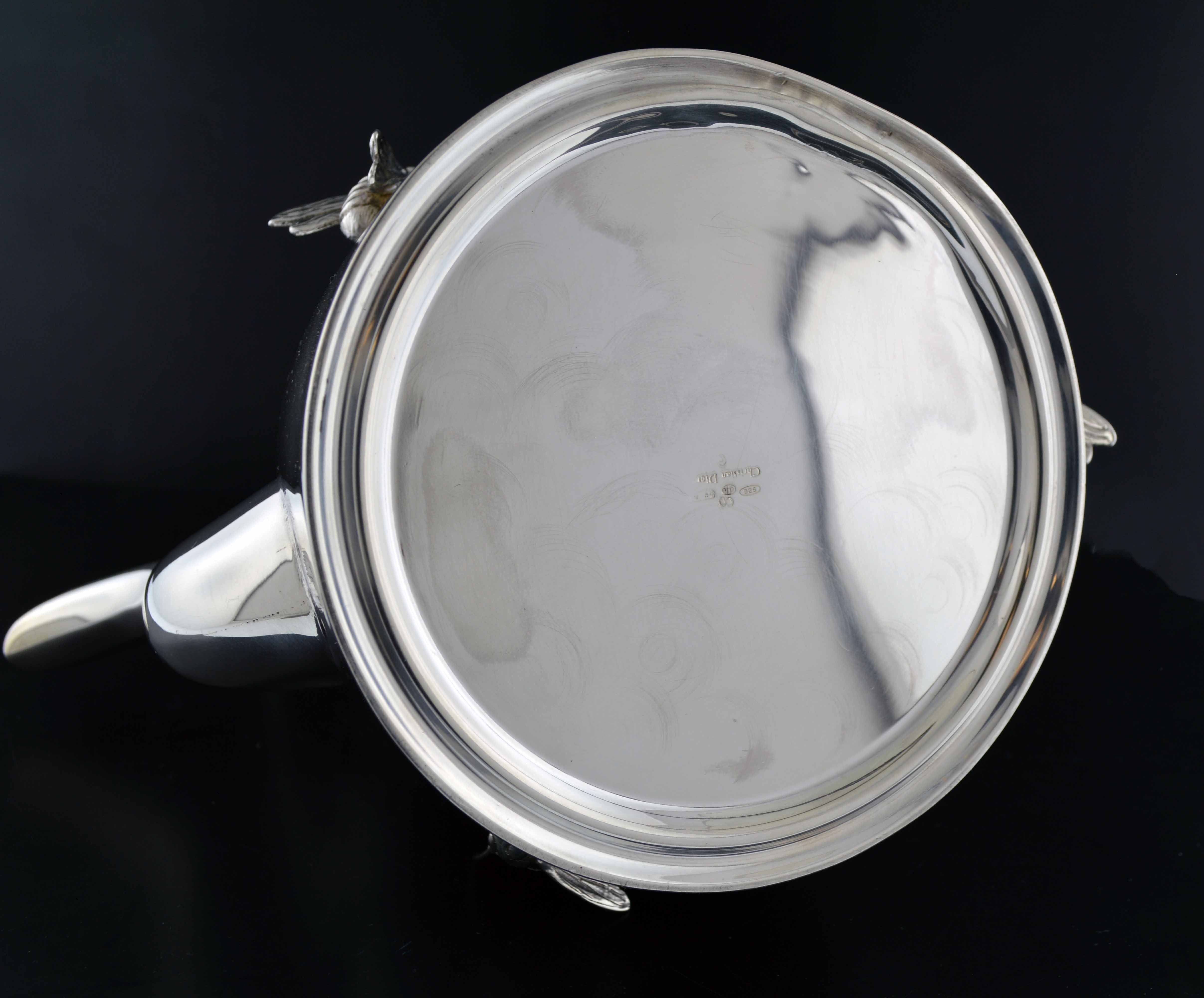 Vintage Christian Dior 925 Sterling Silver 3D Horse Fly Insect Teapot ...