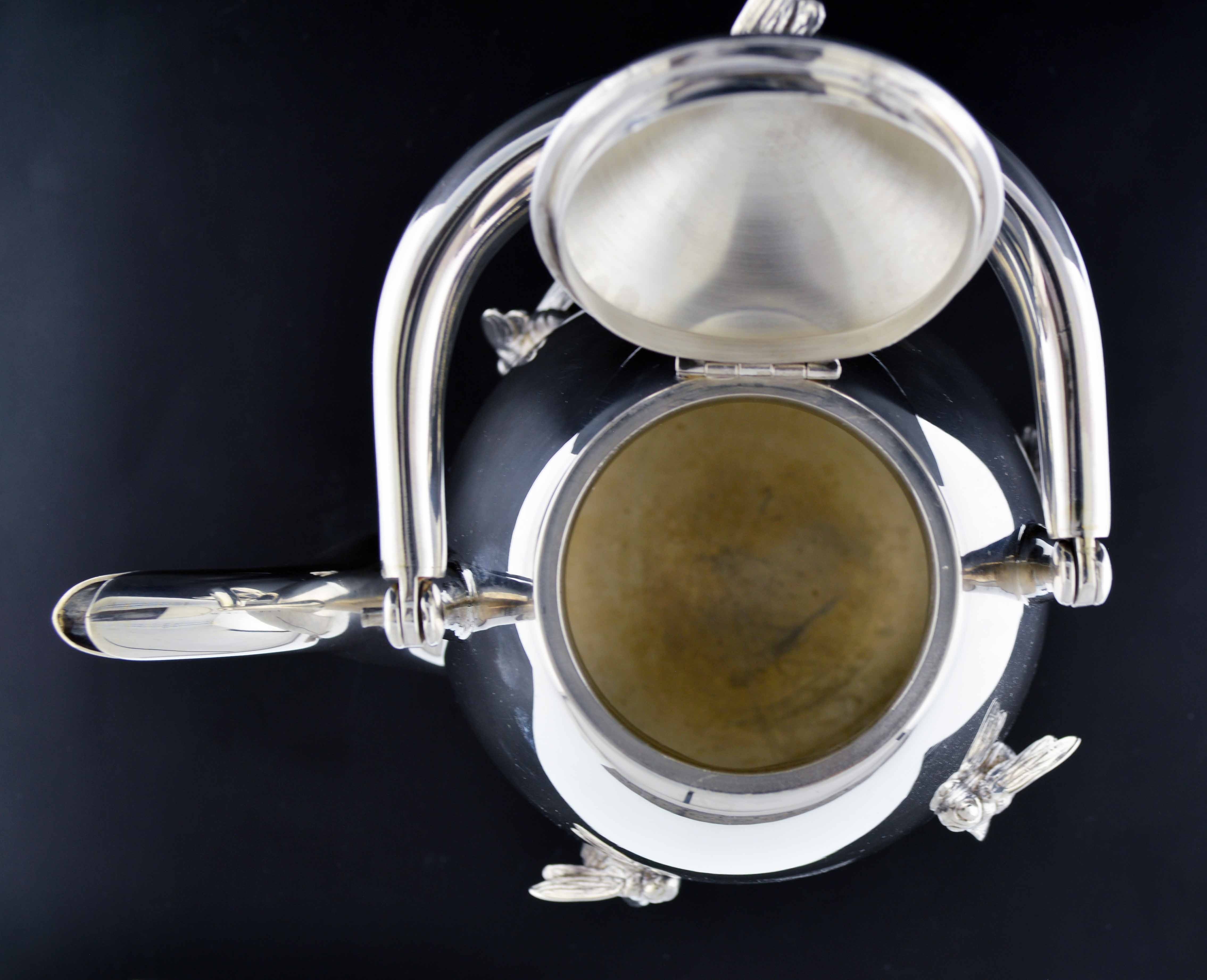 Vintage Christian Dior 925 Sterling Silver 3D Horse Fly Insect Teapot ...