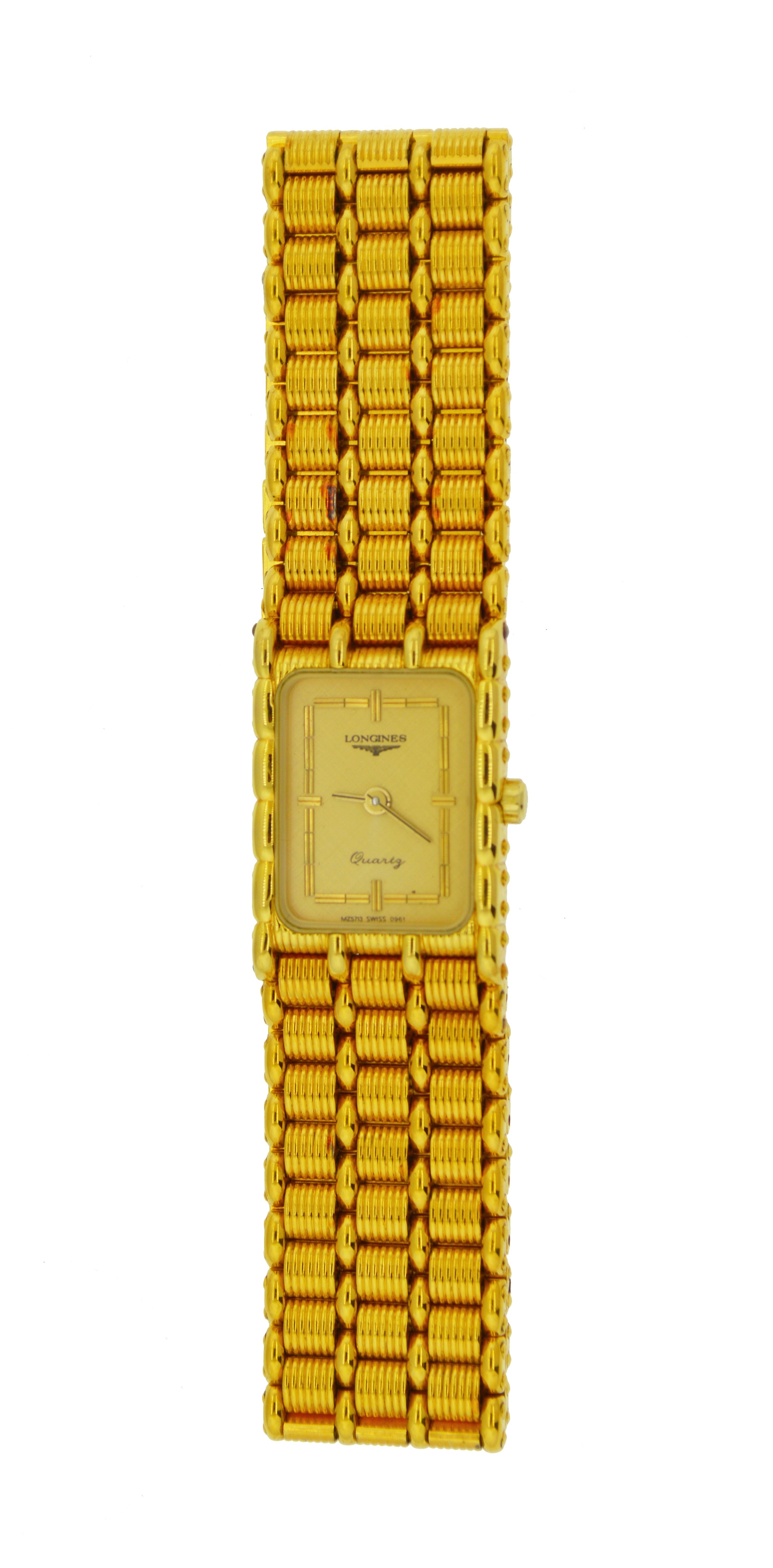 Vintage Longines 17mm Gold Plated 5j Cal 0961.2 Quartz Tank Watch ...