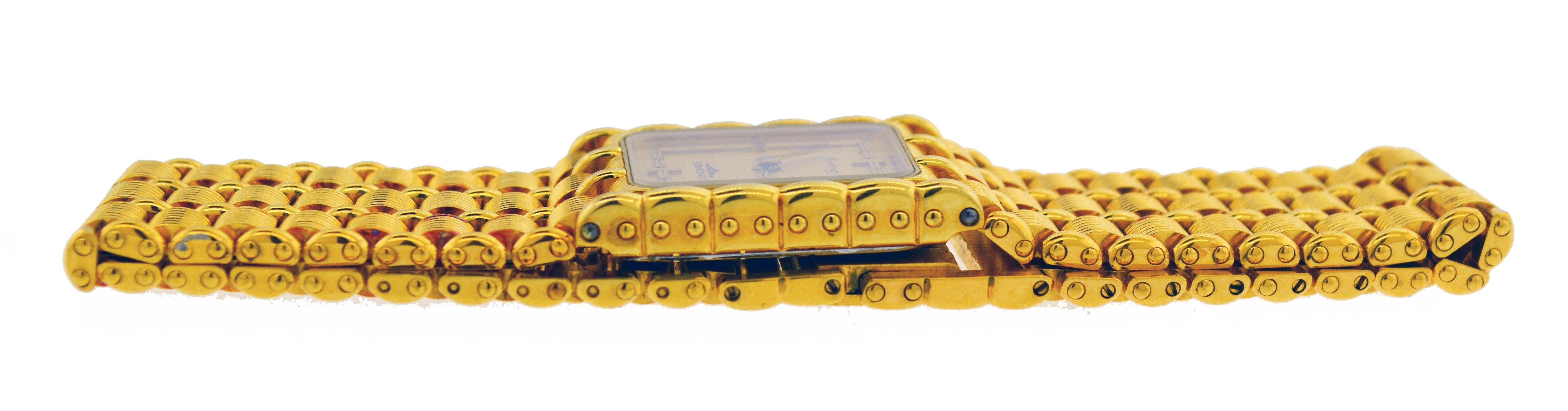 Vintage Longines 17mm Gold Plated 5j Cal 0961.2 Quartz Tank Watch ...