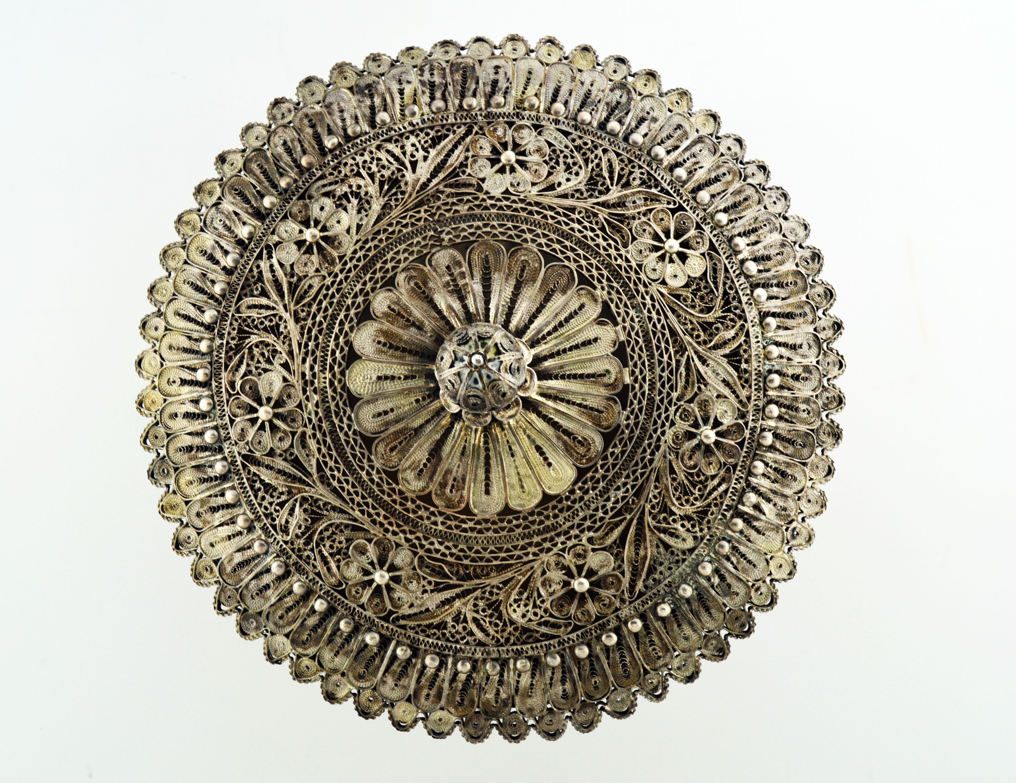 Antique Syrian Aleppo Middle Eastern Sterling Silver Filigree Tray ...