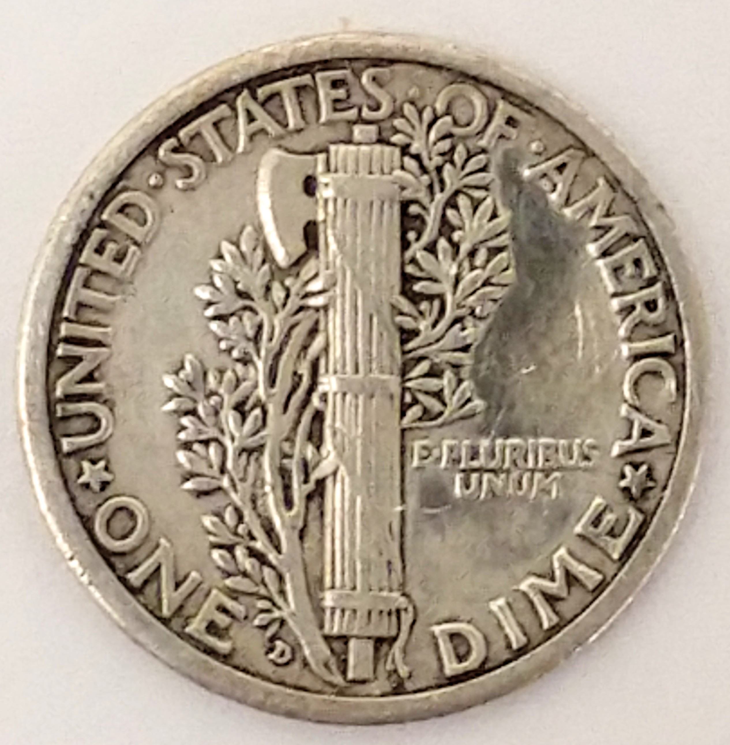 1916 D Denver 10C Mercury Dime Silver Circulated VF Coin Cleaned ...