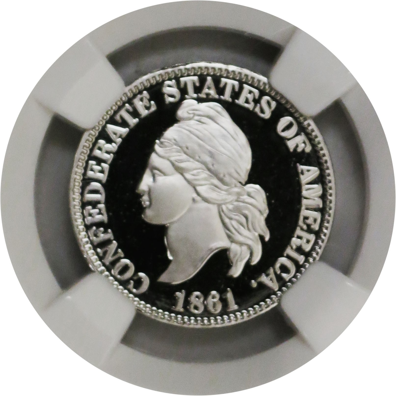 1861 Confederate Cent 2013 Smithsonian Restrike 1/4oz 999 Platinum NGC ...