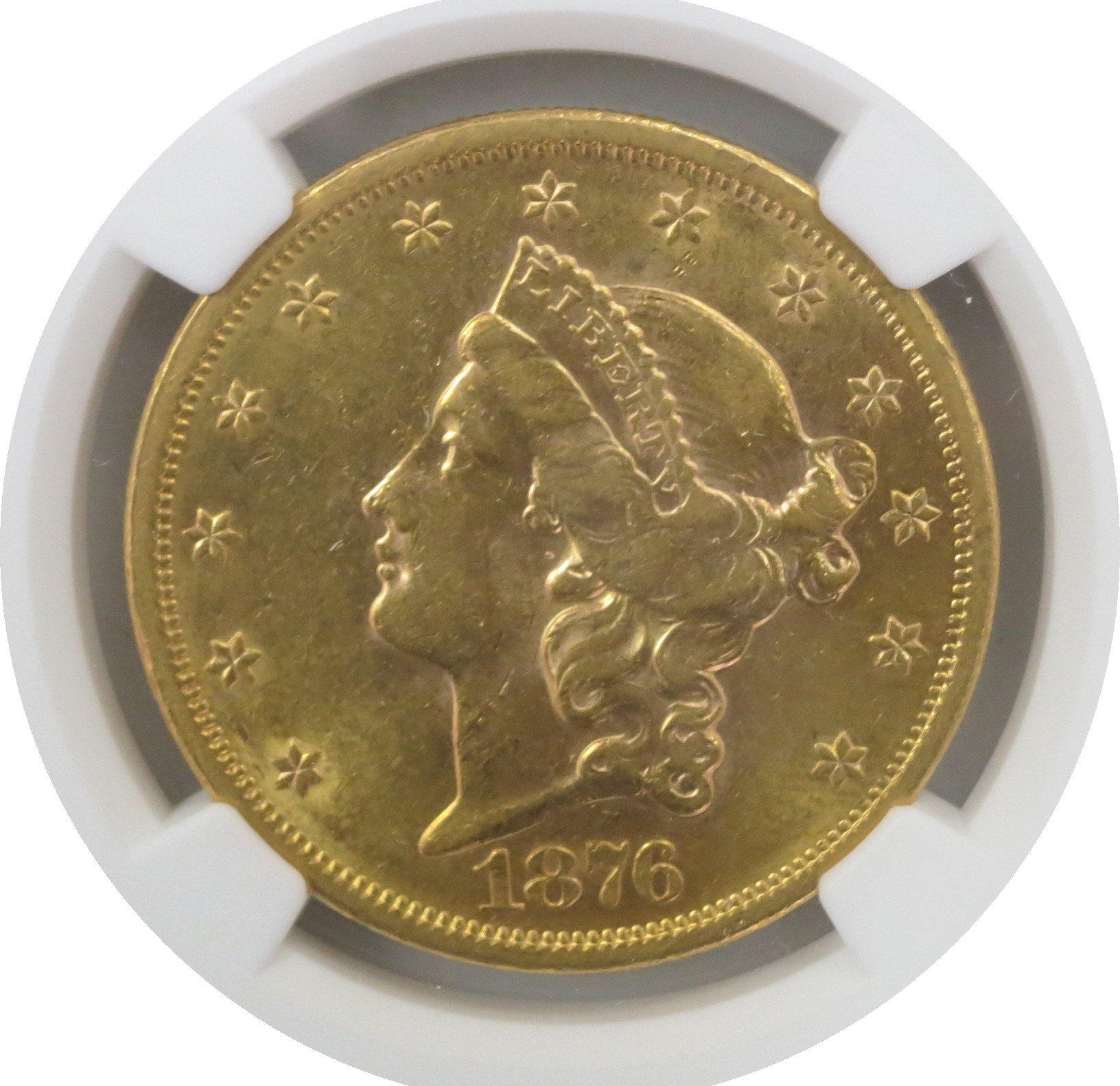 1876 S $20 Liberty Head Double Eagle Gold Variety 2 NGC AU58 | Coin Exchange NY