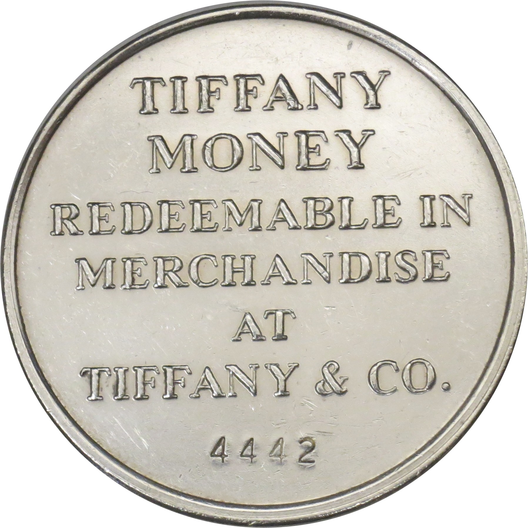 Tiffany & Co Sterling Silver 3/4 oz Redeemable $25 Money Token Coin ...