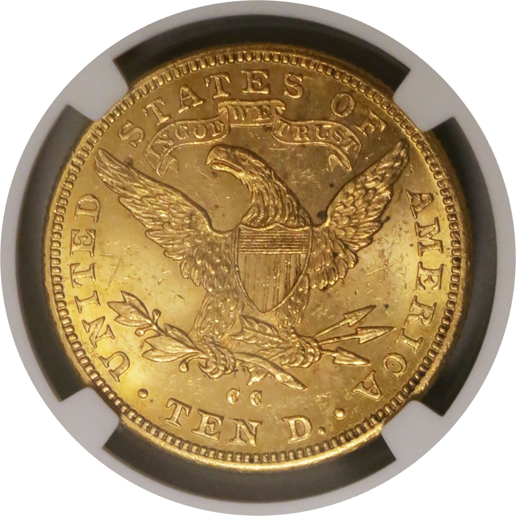 1891 CC CC/CC $10 Liberty Head Eagle Gold B-7035 FS-501 NGC MS61 | Coin Exchange NY
