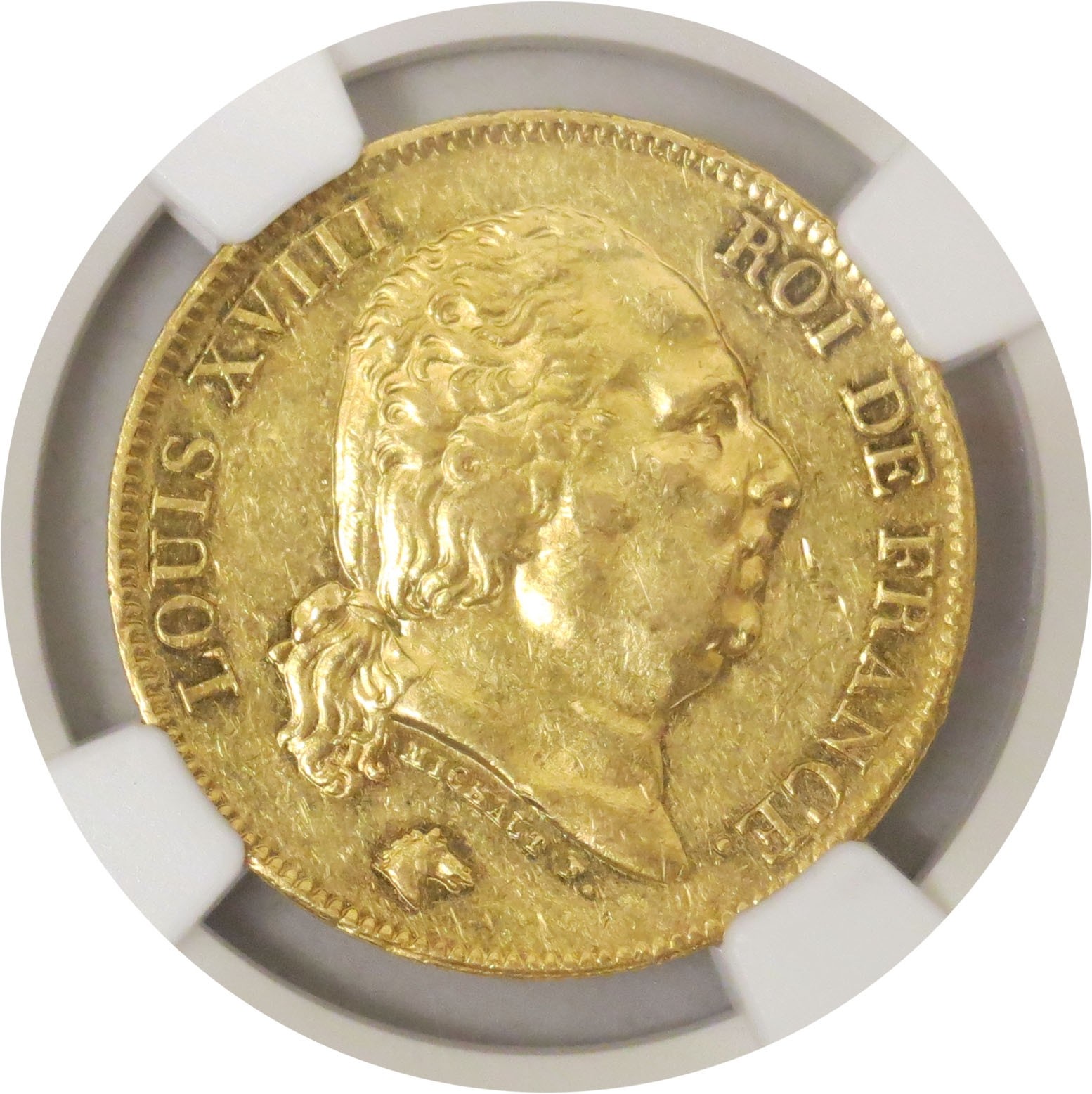 1816 W G40F 40 Francs Gold France Louis XVIII NGC AU55 About Uncirculated Coin | Coin Exchange NY