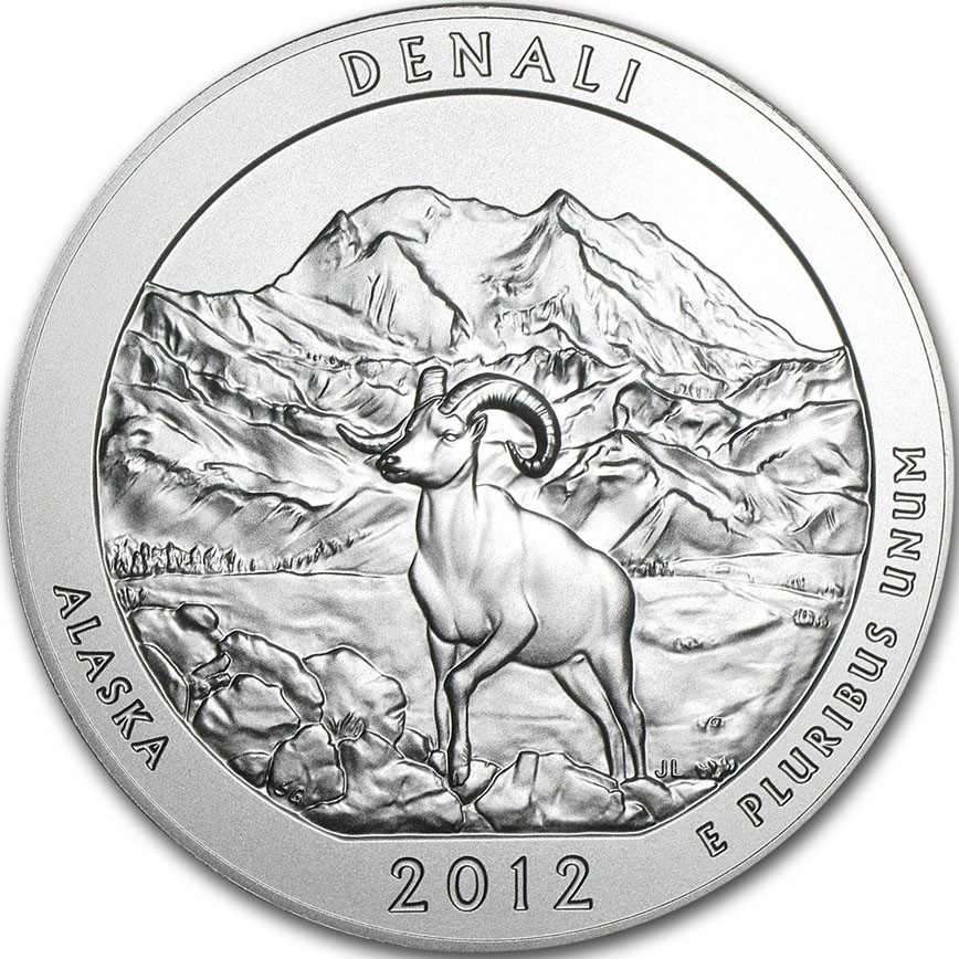 2012 P Denali National Park America The Beautiful ATB 5 oz .999 Fine ...